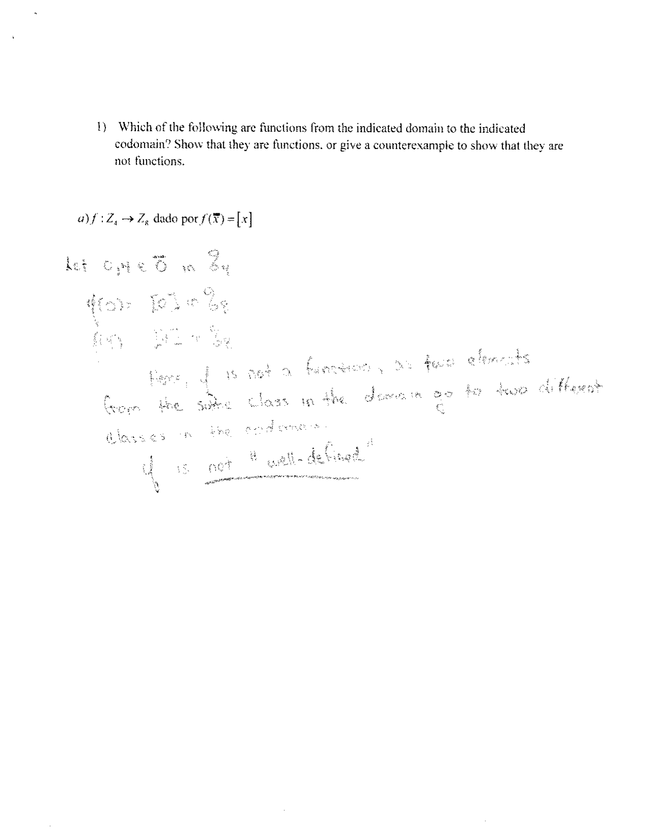 Quiz IV Solutions - Bridge to Higher Mathematics | MATH 3000 - Docsity