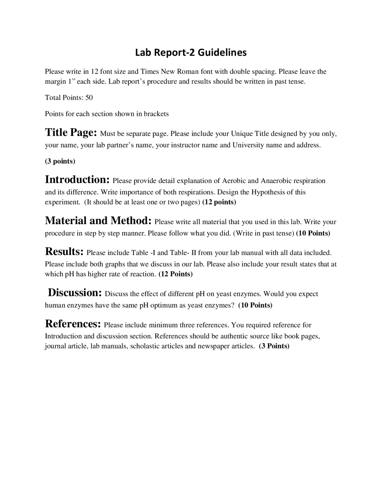 Lab Report 2 Guideline - Laboratory | BYS 119L - Docsity