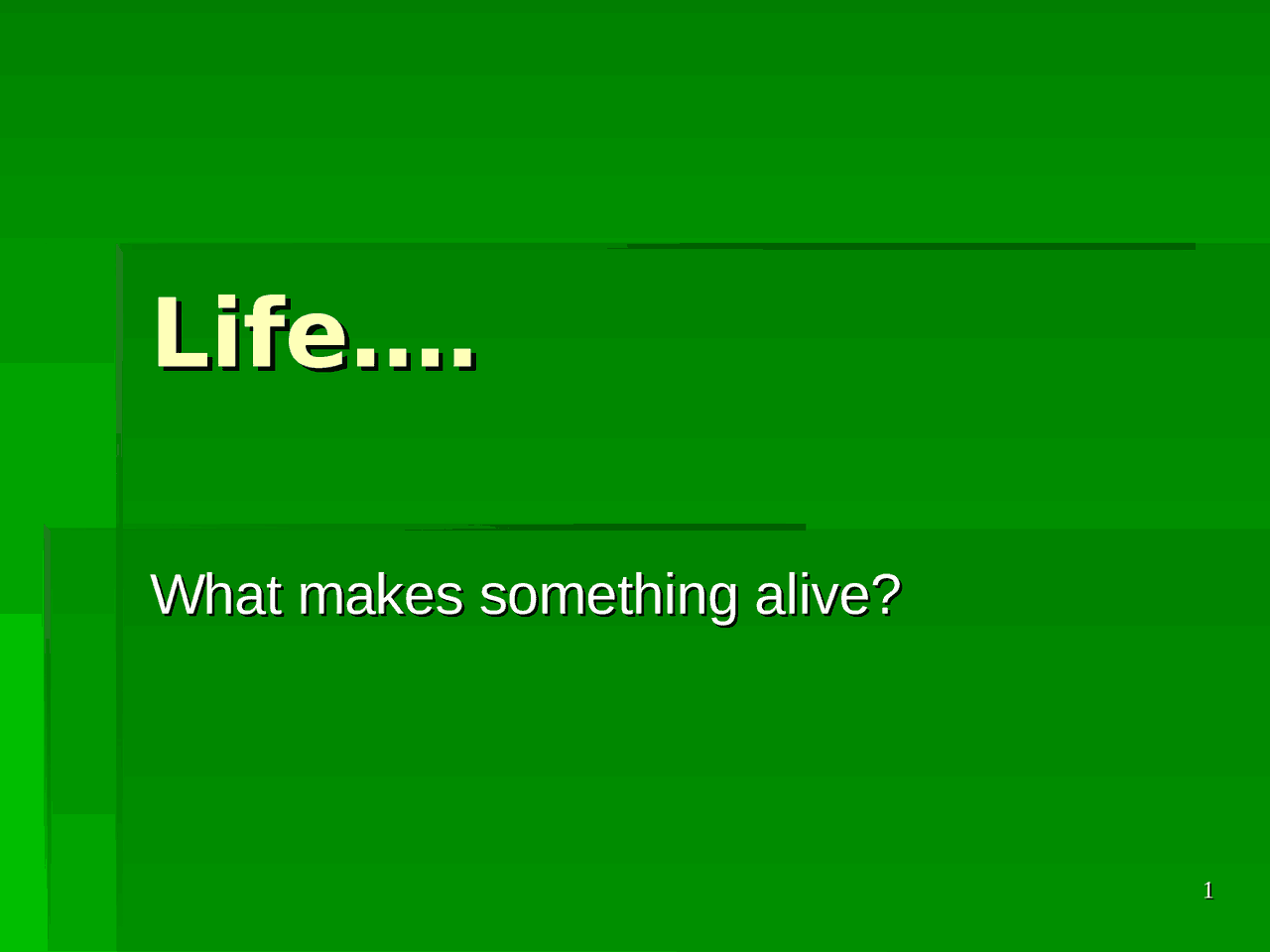 Life, What Makes Something Alive? | BYS 119 - Docsity