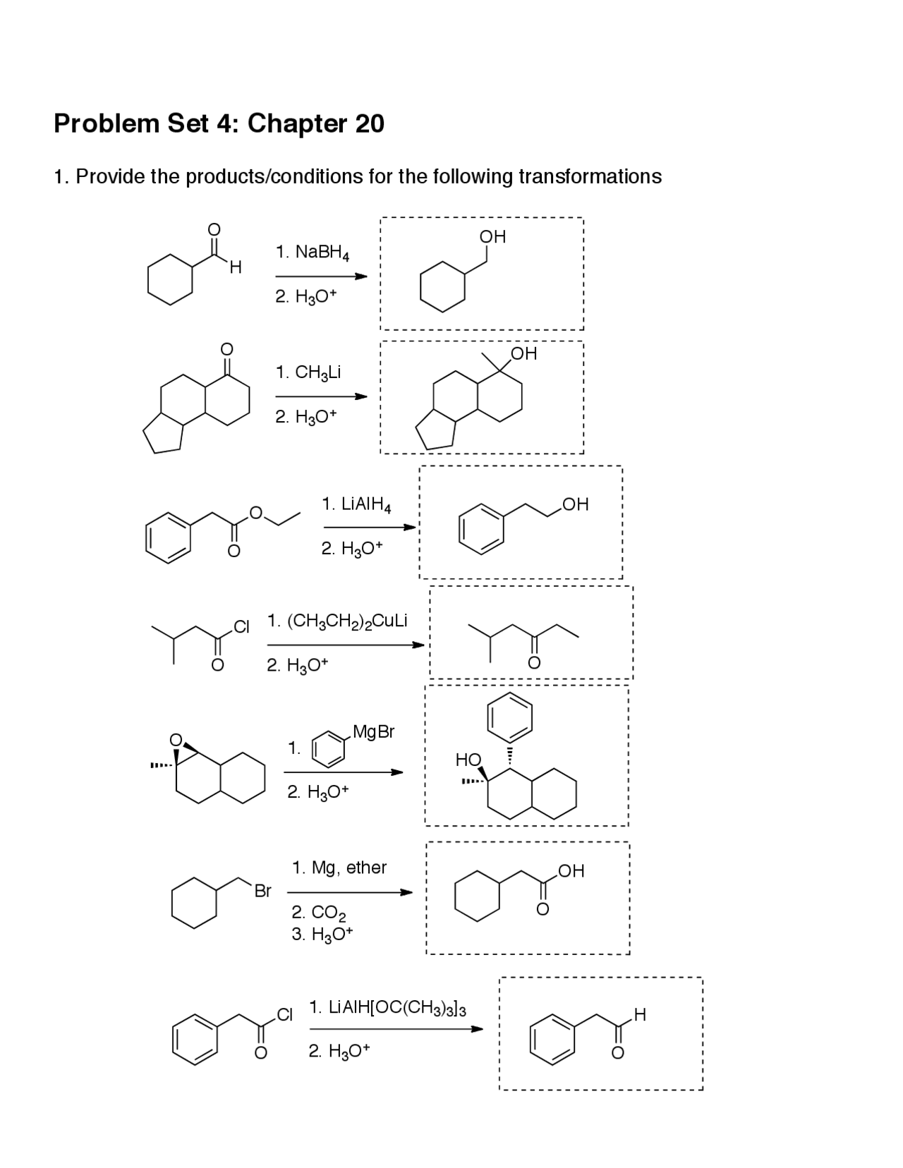 2 Problems in Examination on Organic Chemistry II - Problem Set 4 | CEM ...