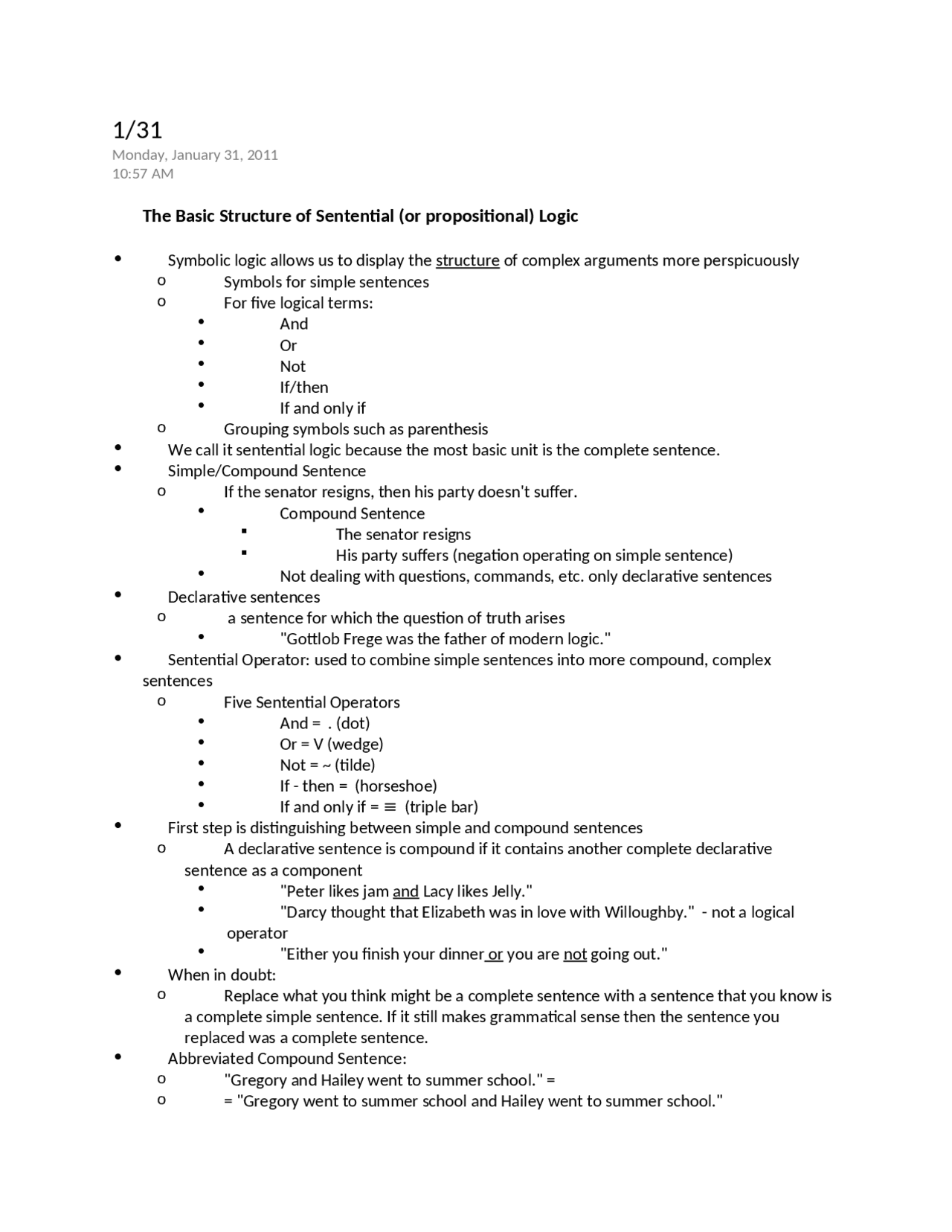 The Basic Structure Of Sentential Logic Introduction To Logic Phil