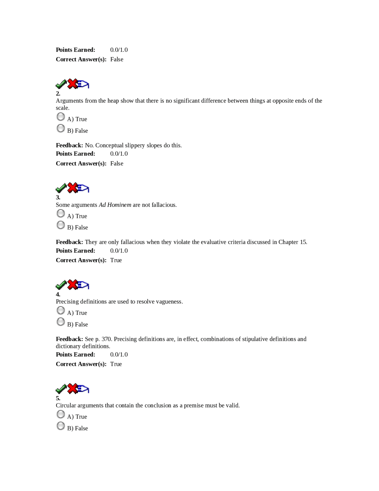 Quiz 6 Practice Problems On Logic And Reasoning Phl 130 Docsity