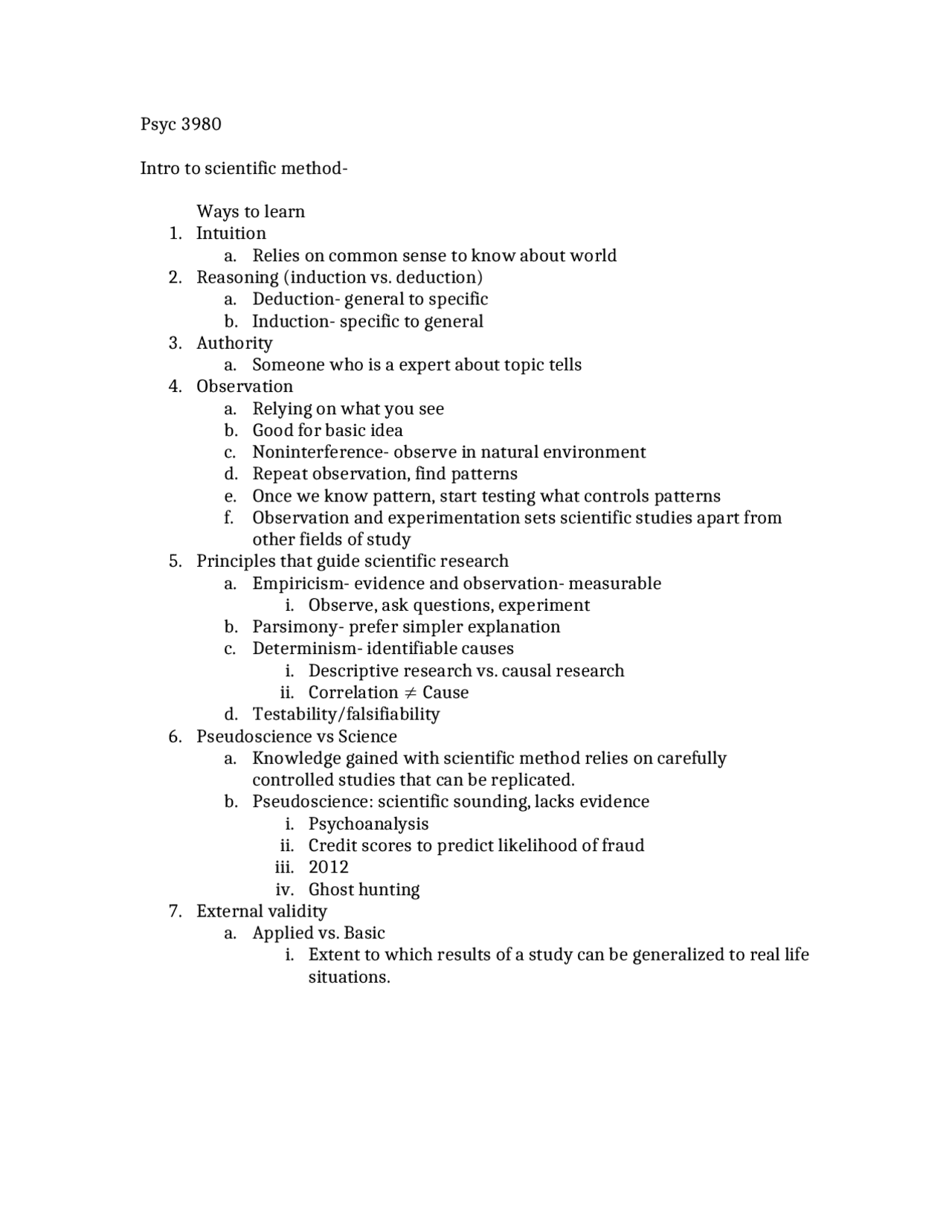 Intro to Scientific Method - Research Design in Psychology | PSYC 3980 ...