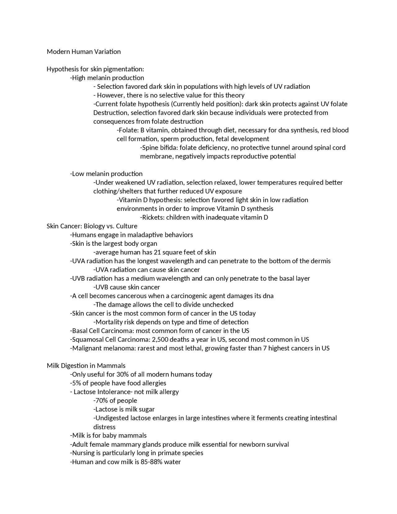 Notes on Modern Human Variation - Human Origins and Variation | ANTH ...