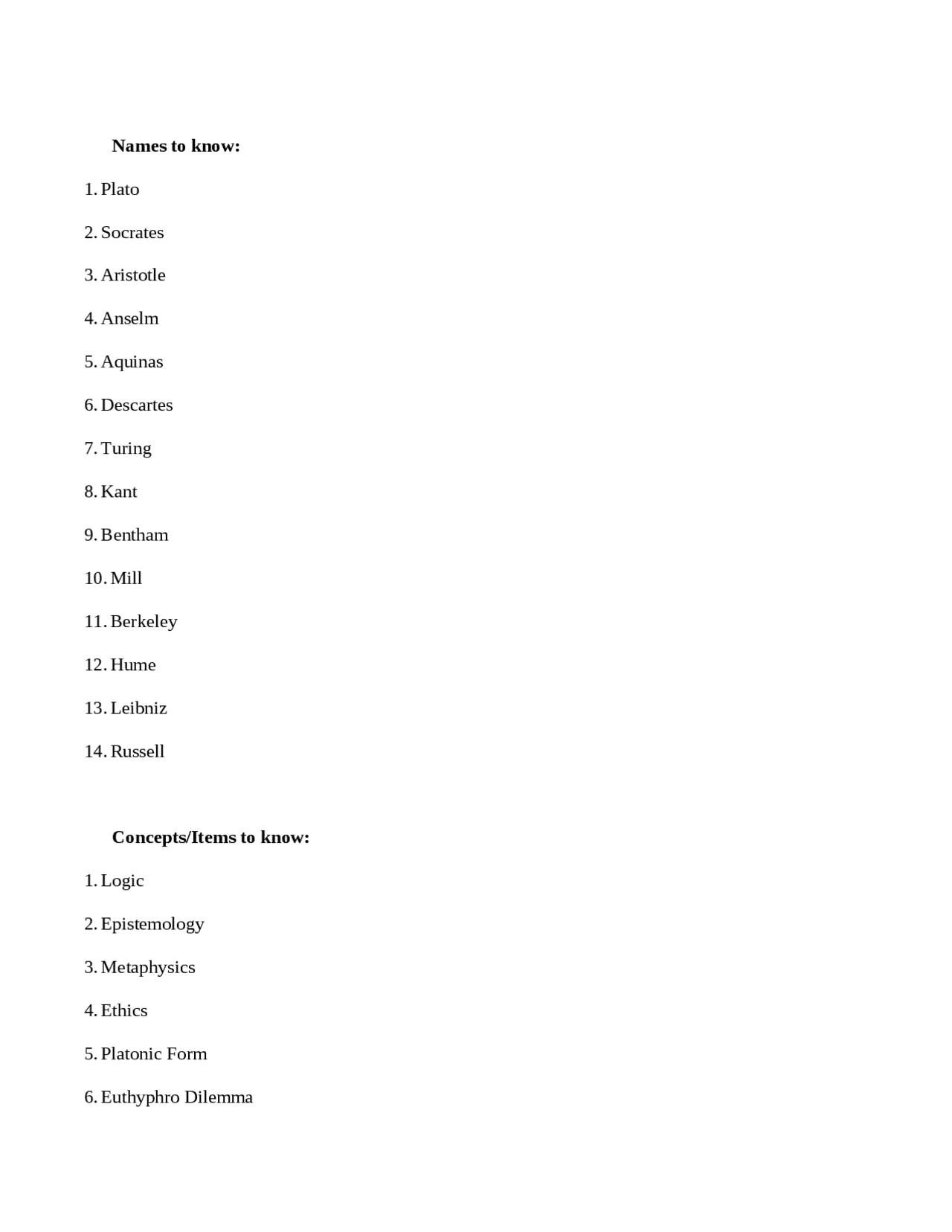 Vocabulary for Introduction to Philosophy | Phil 101 - Docsity