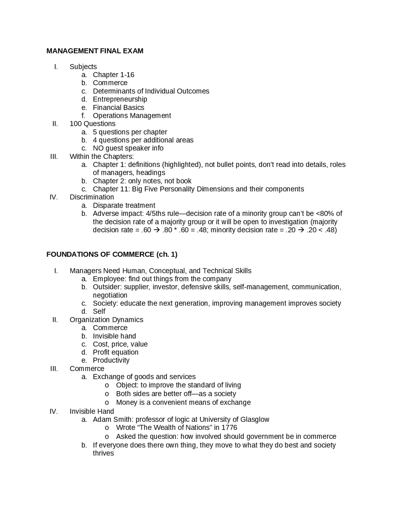 Final Exam Study Guide - Management Theory and Leadership Practice ...