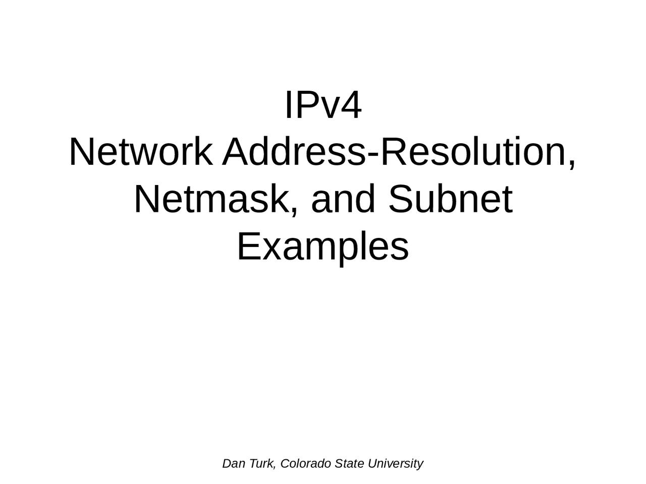Network Address Resolution, Netmask and Subnet | CIS 350 - Docsity