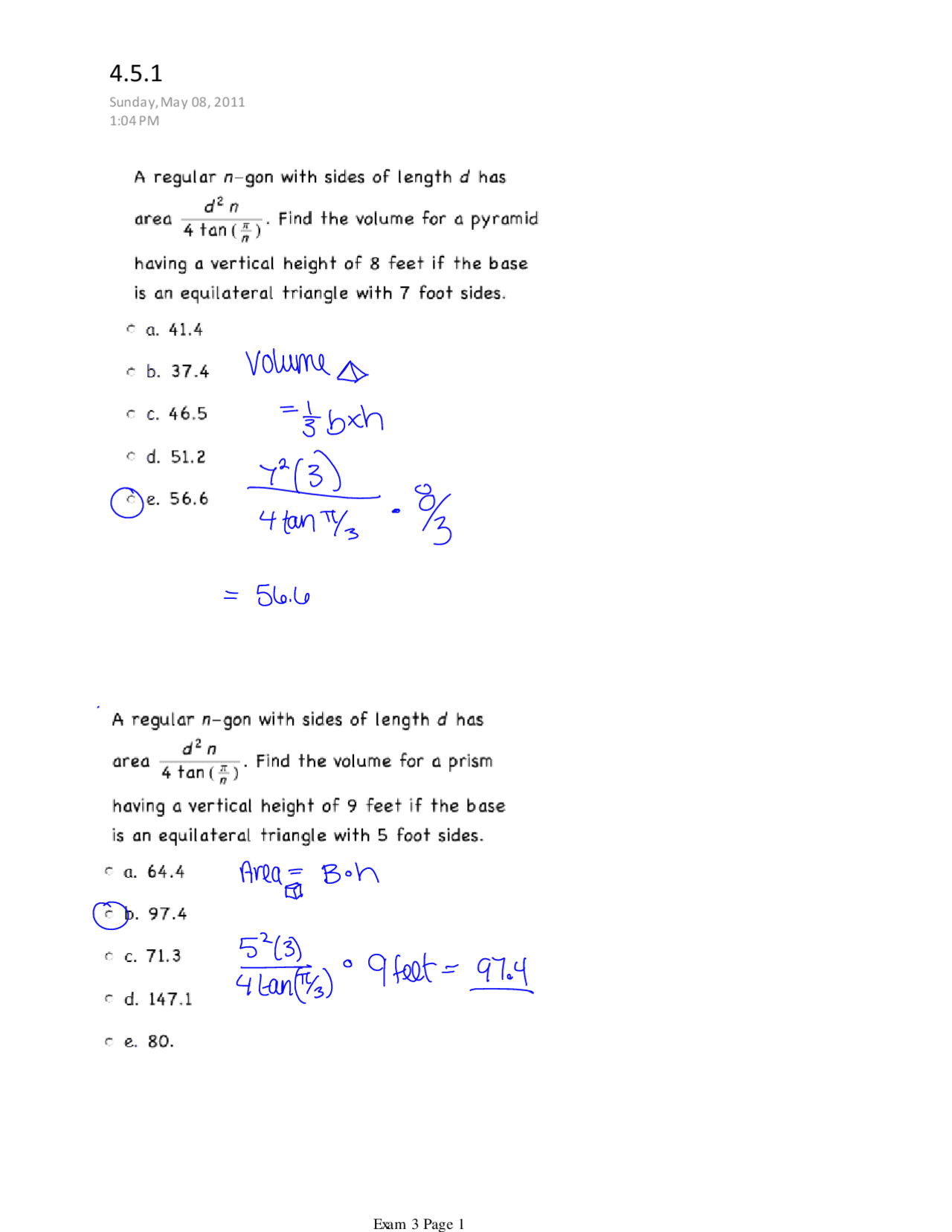 Quiz 14 Solutions - Geometry and Mathematics of Design | MATH 1536 ...