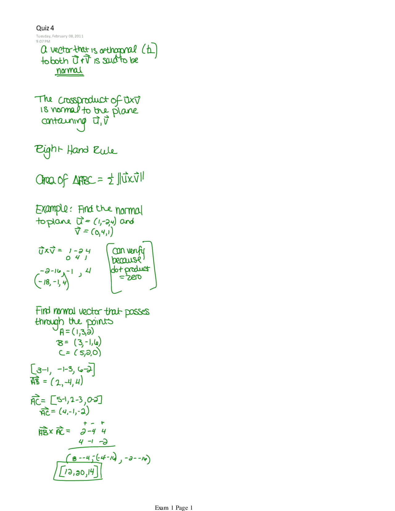 Quiz 4 with Solutions for Geometry and mathematics of Design | MATH ...