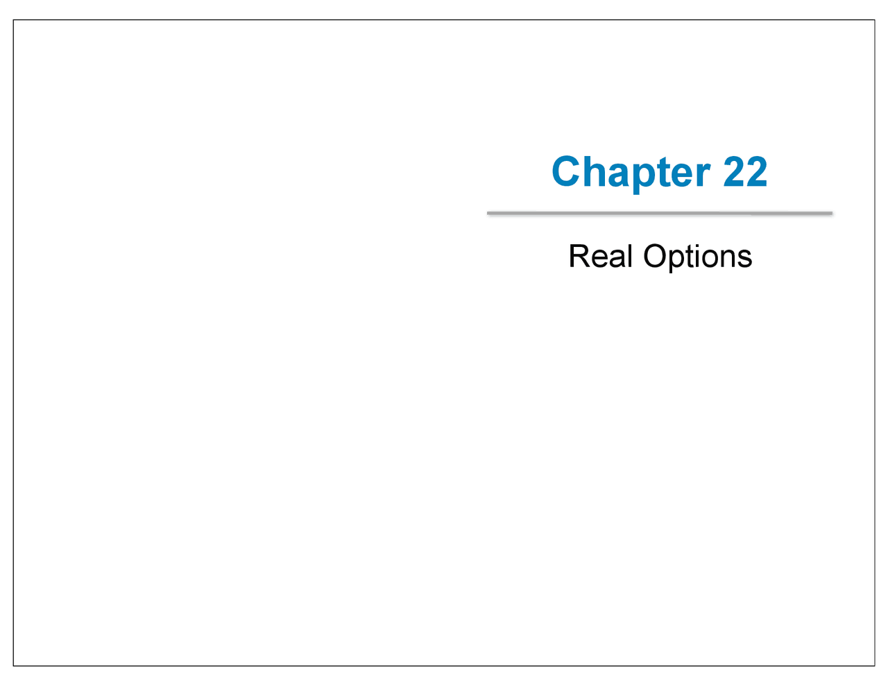 Lecture Notes On Real Options Introduction To Finance Ugba 103