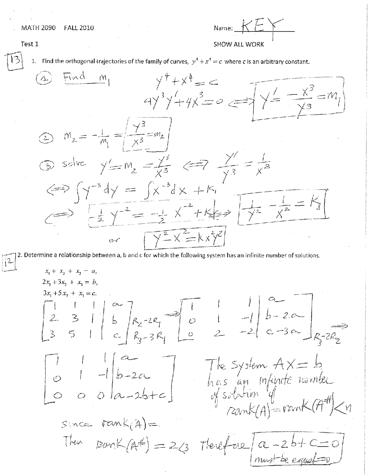 How to Solve Initial Value Problem - Solved Quiz | MATH 2090 - Docsity