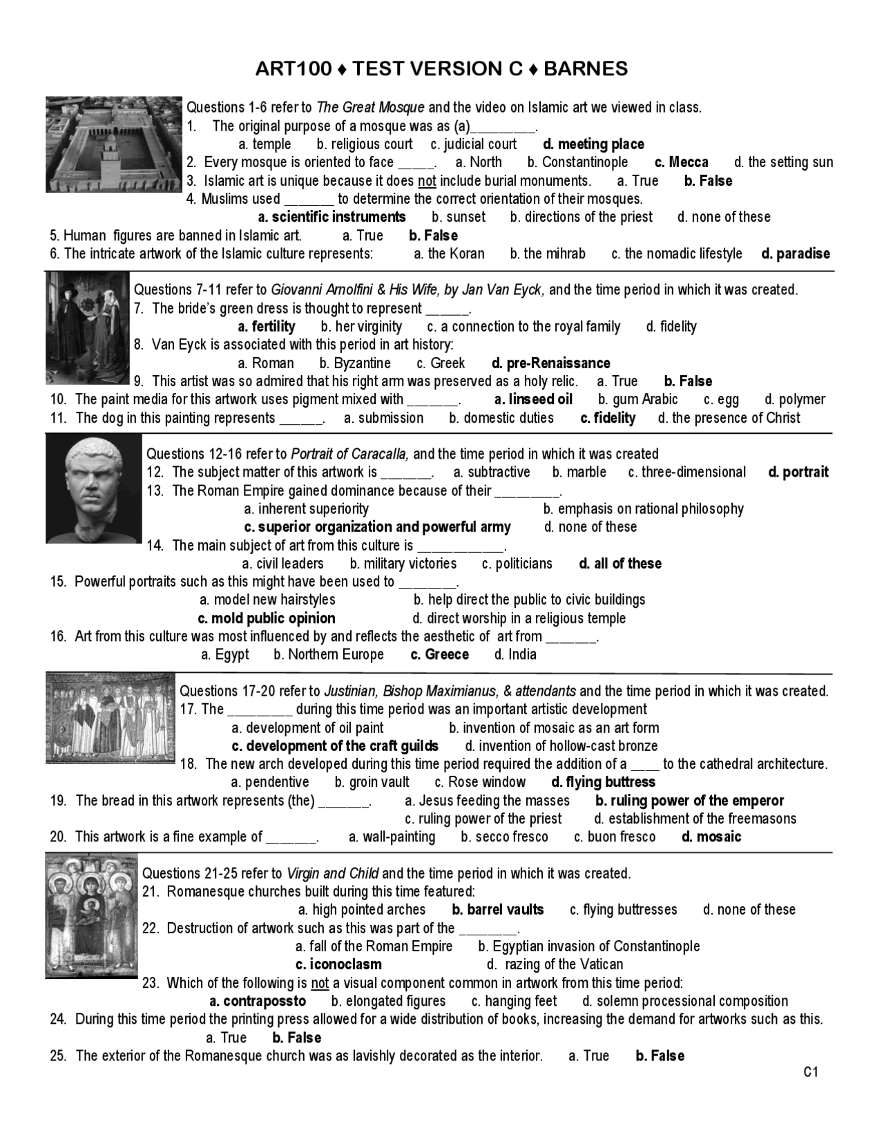 Exam 2 Question with Answer - Introduction to the Visual Arts | ART 100 ...