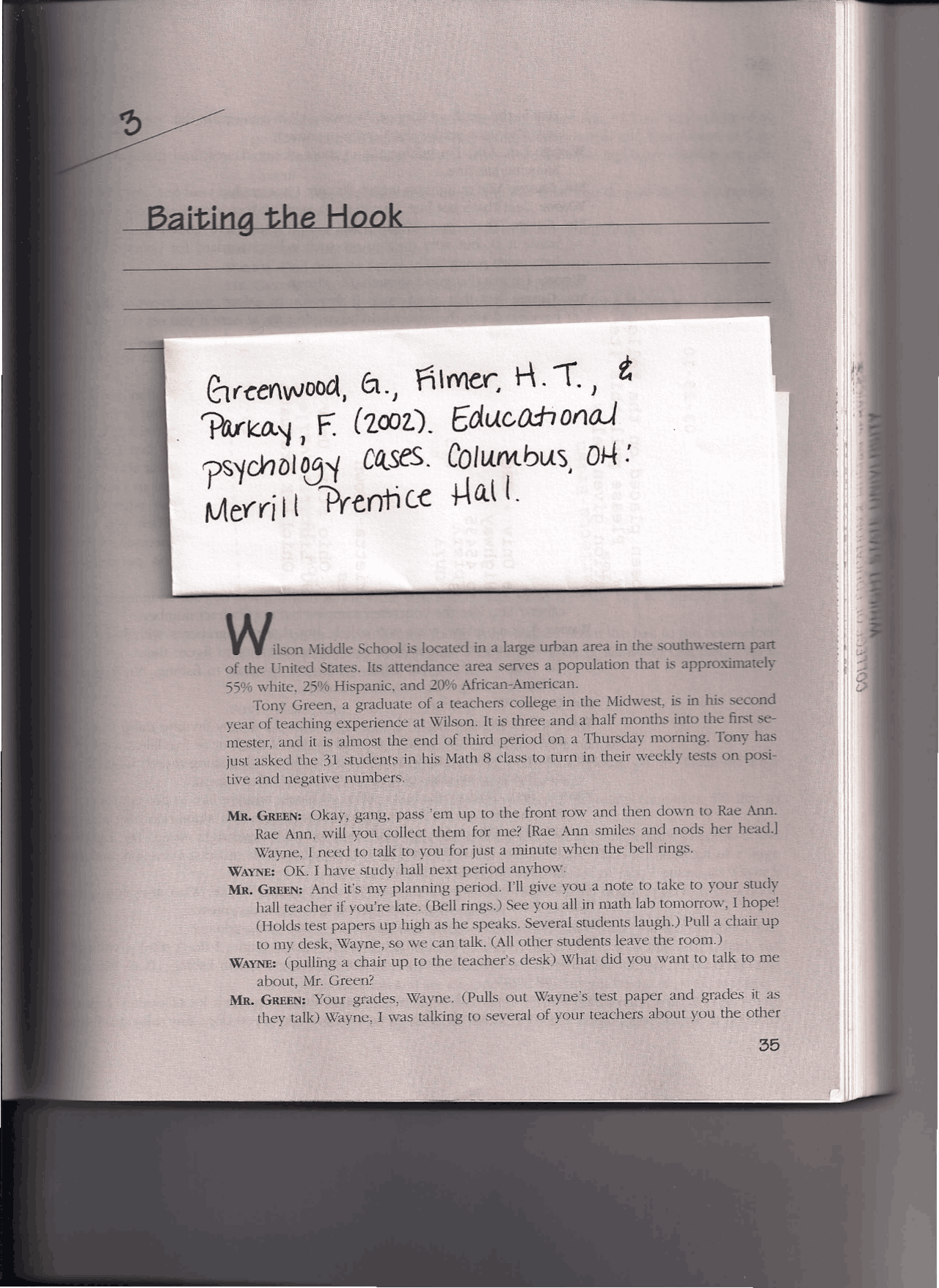Baiting the Hook - Psychological Perspectives on Education: General ...