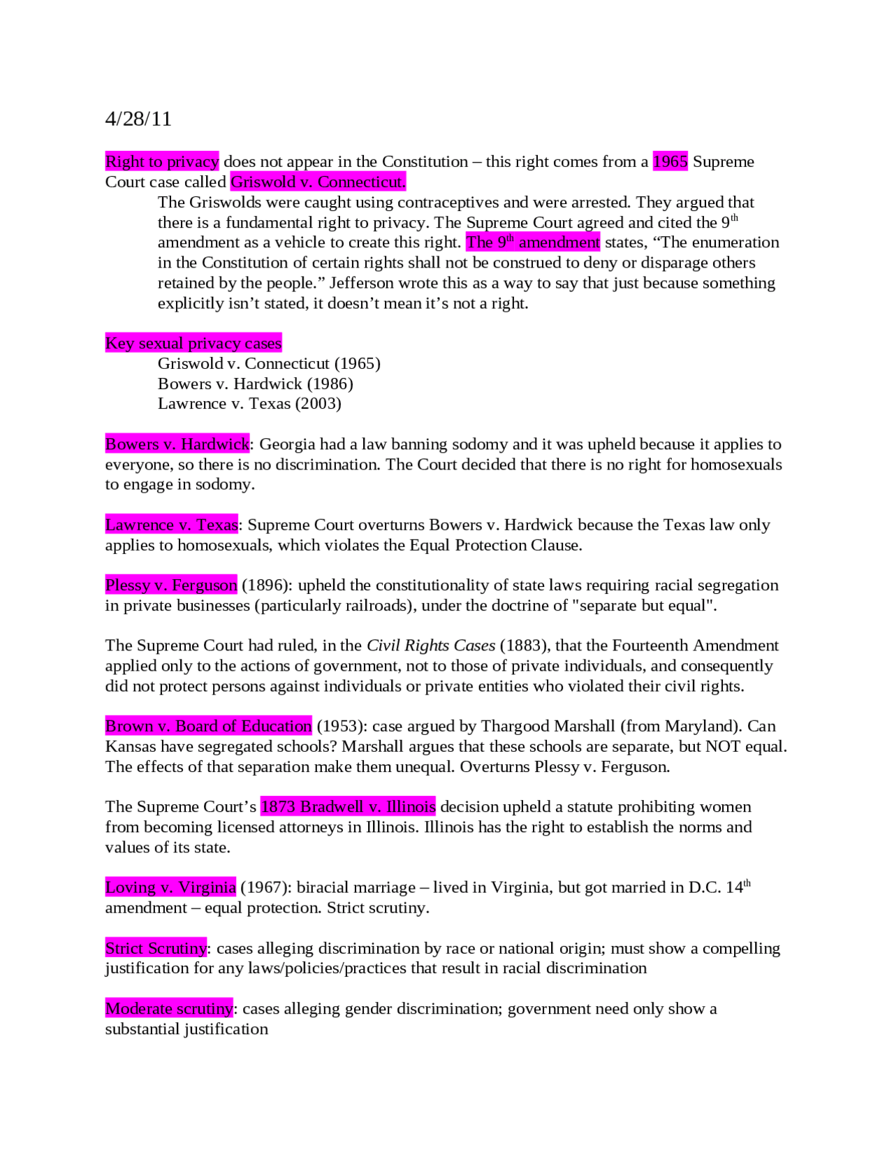 Exam 4 Notes Government And Politics Pos 110 Docsity