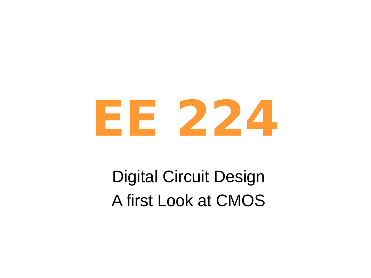 Lecture Slides On Cmos Digital Circuit Design Ee 224 Docsity