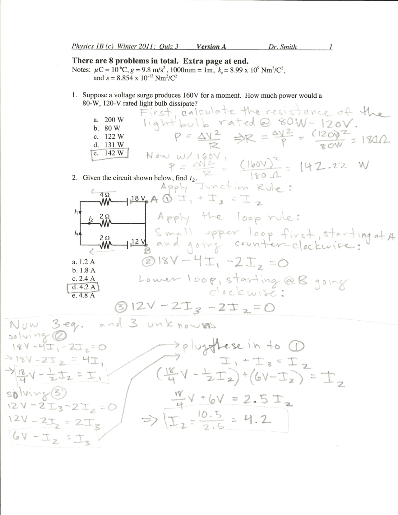 Quiz 3a Solved Electricity And Magnetism Phys 1b Docsity