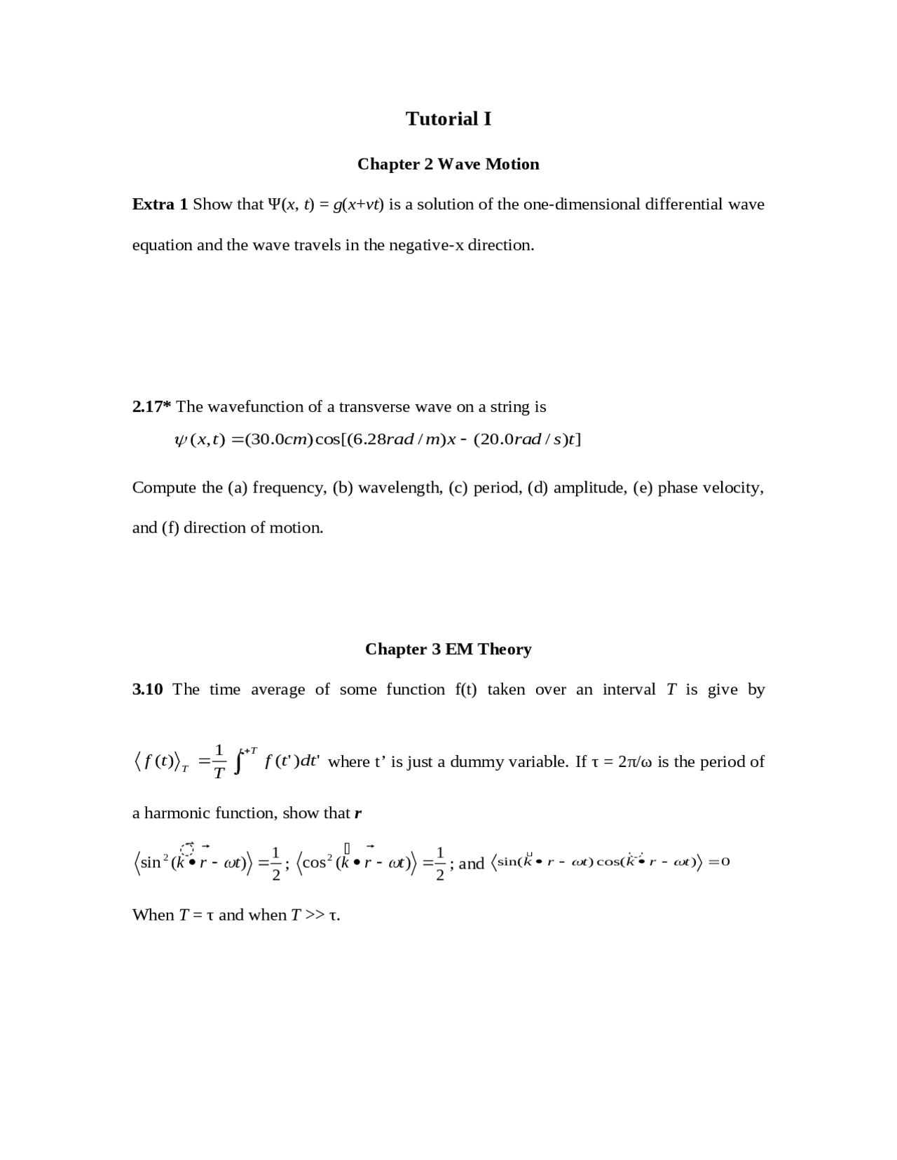 Tutorial 1 Optics Practice Quiz 1 Docsity