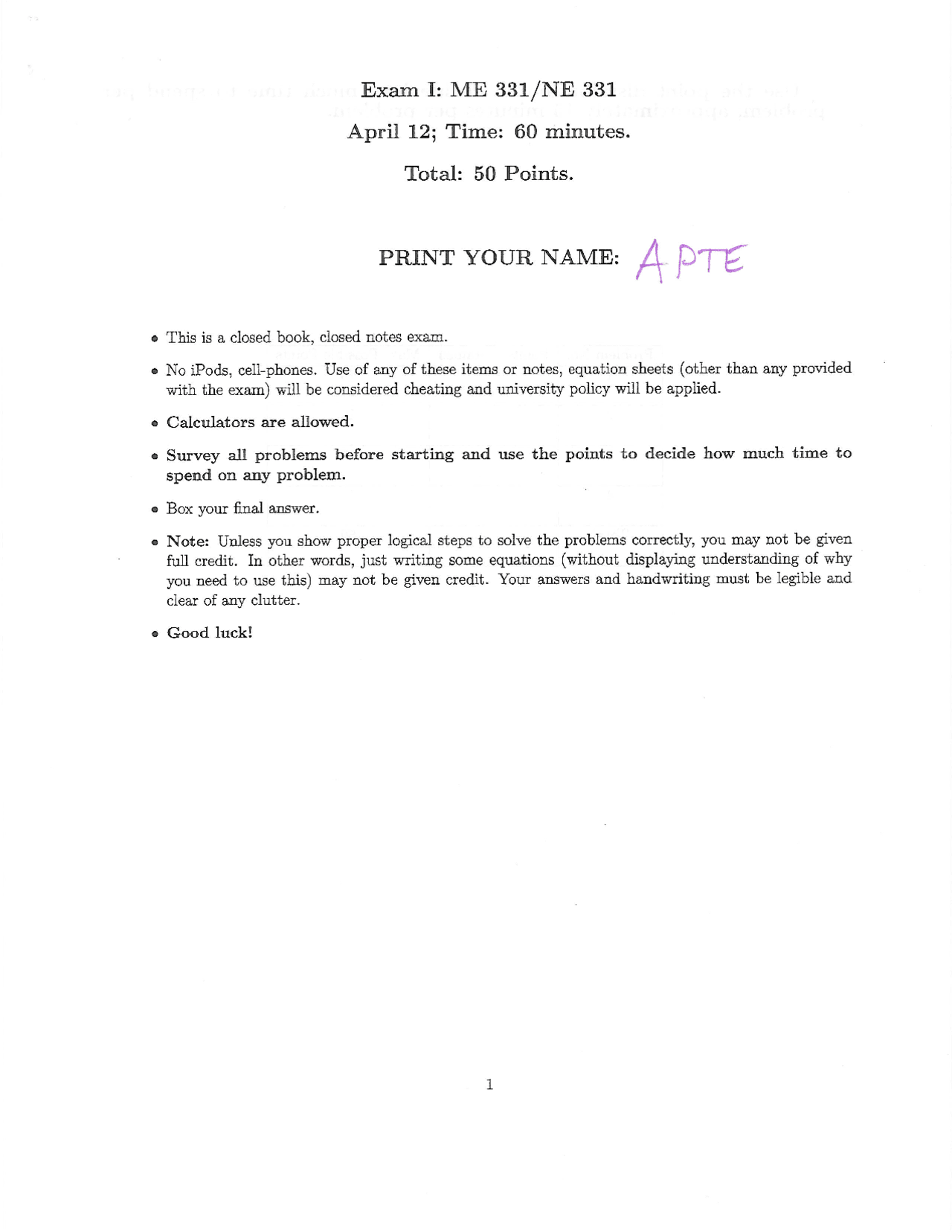 4 Solved Questions On Dynamic Viscosity Fluid Exam 1 Me 331 Docsity