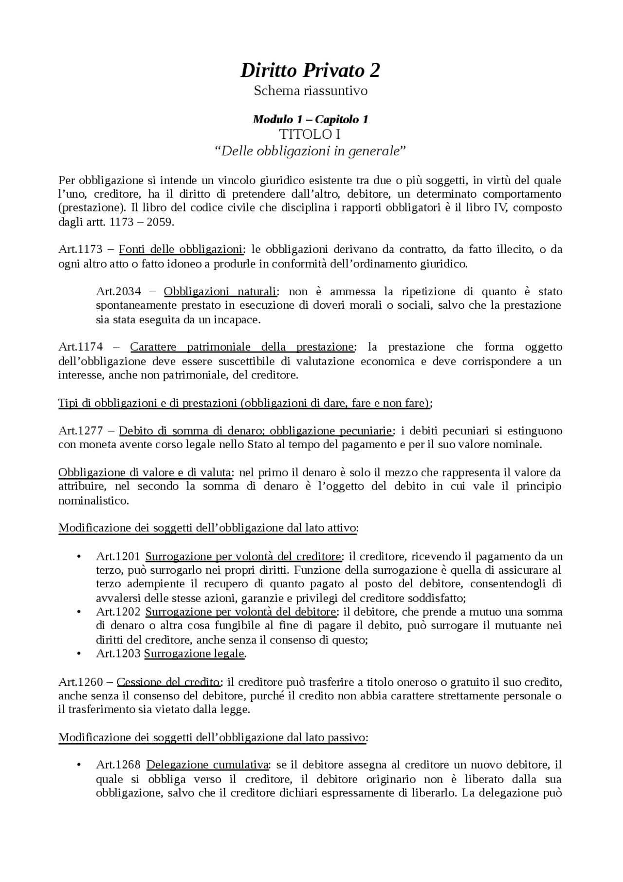 Diritto Privato 2 - Schema riassuntivo | Schemes and Mind Maps of ...