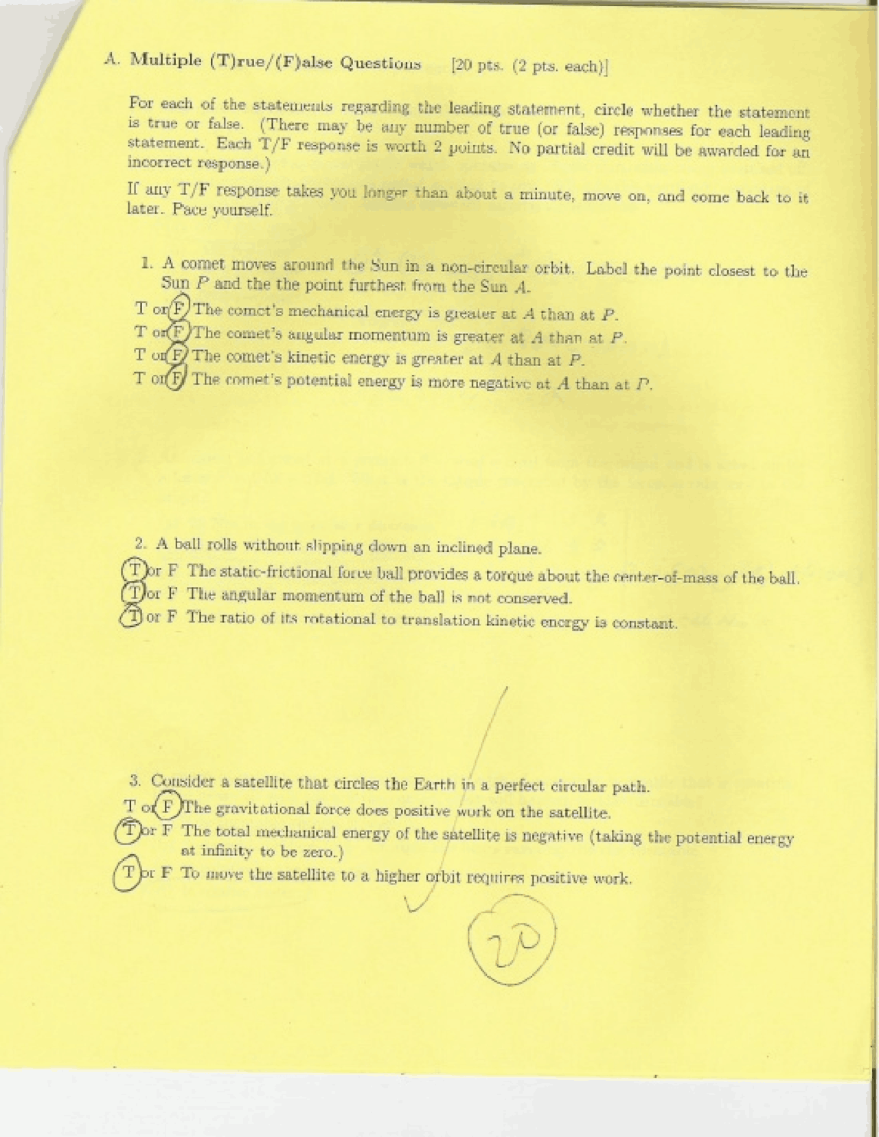 Quiz 3 With Solution For General Universal Physics Phy 231 Docsity