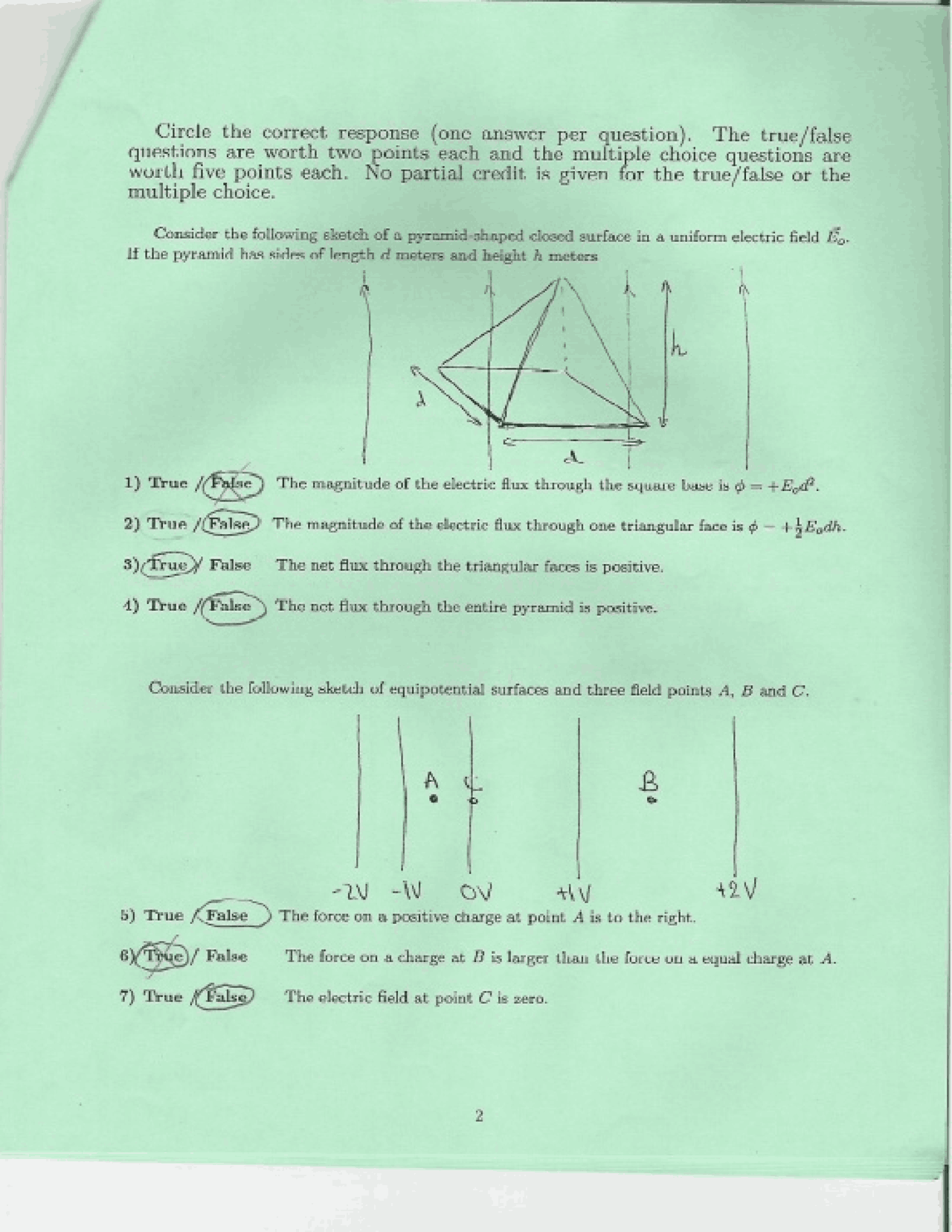 Exam 1 With Answer Key General Universal Physics Phy 232 Docsity