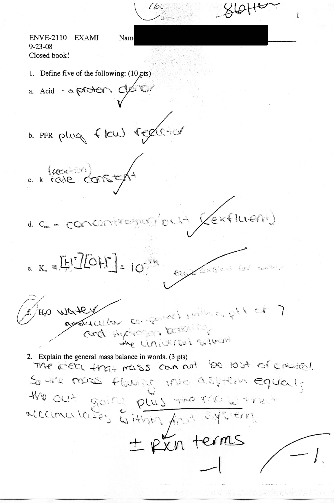 11 Questions On Introduction To Environmental Engineering Solution