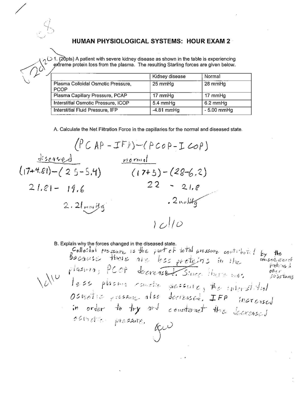 Exam 2 With Solution Human Physiological Systems Biol 4290 Docsity