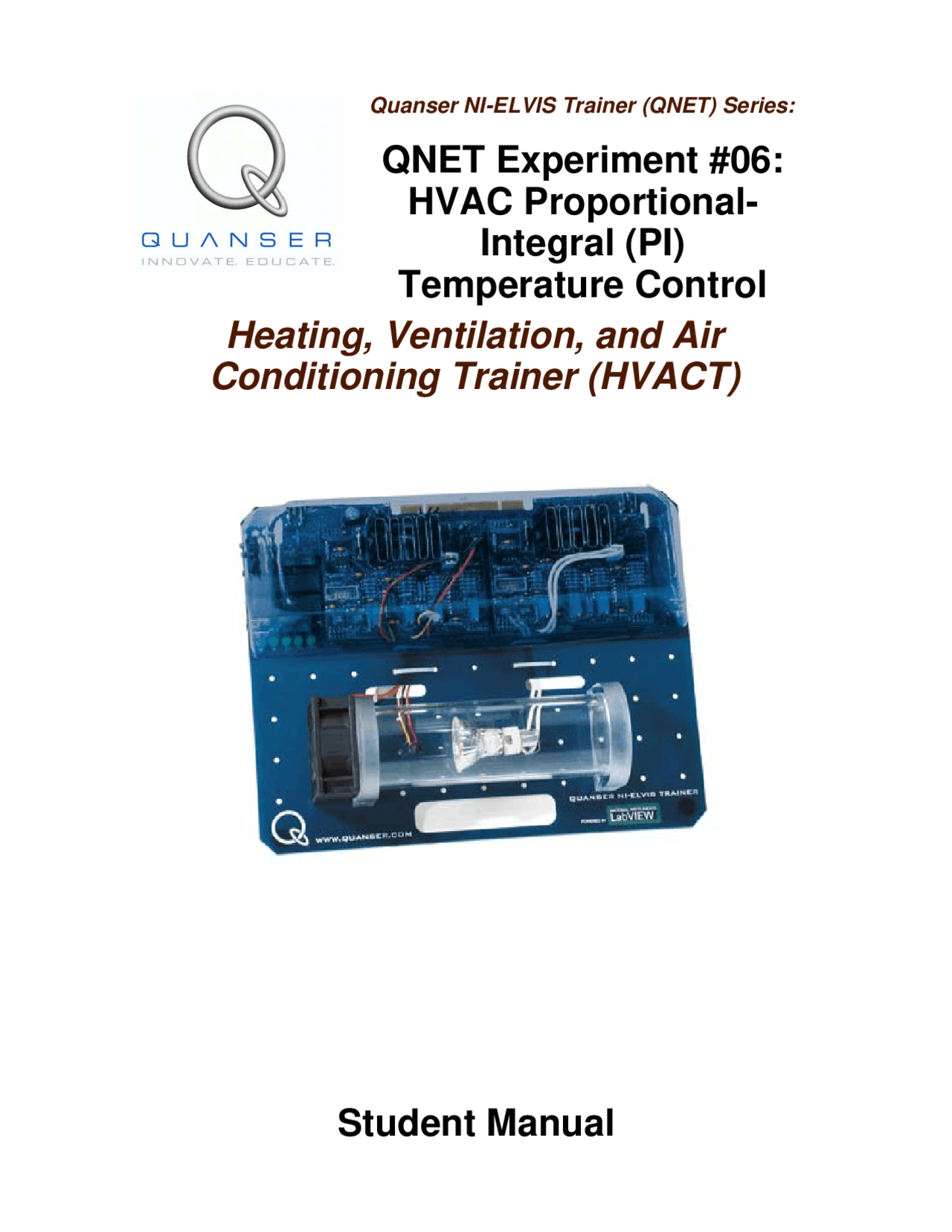HVAC Proportional-Integral Temperature Control - Notes | ME 439L - Docsity