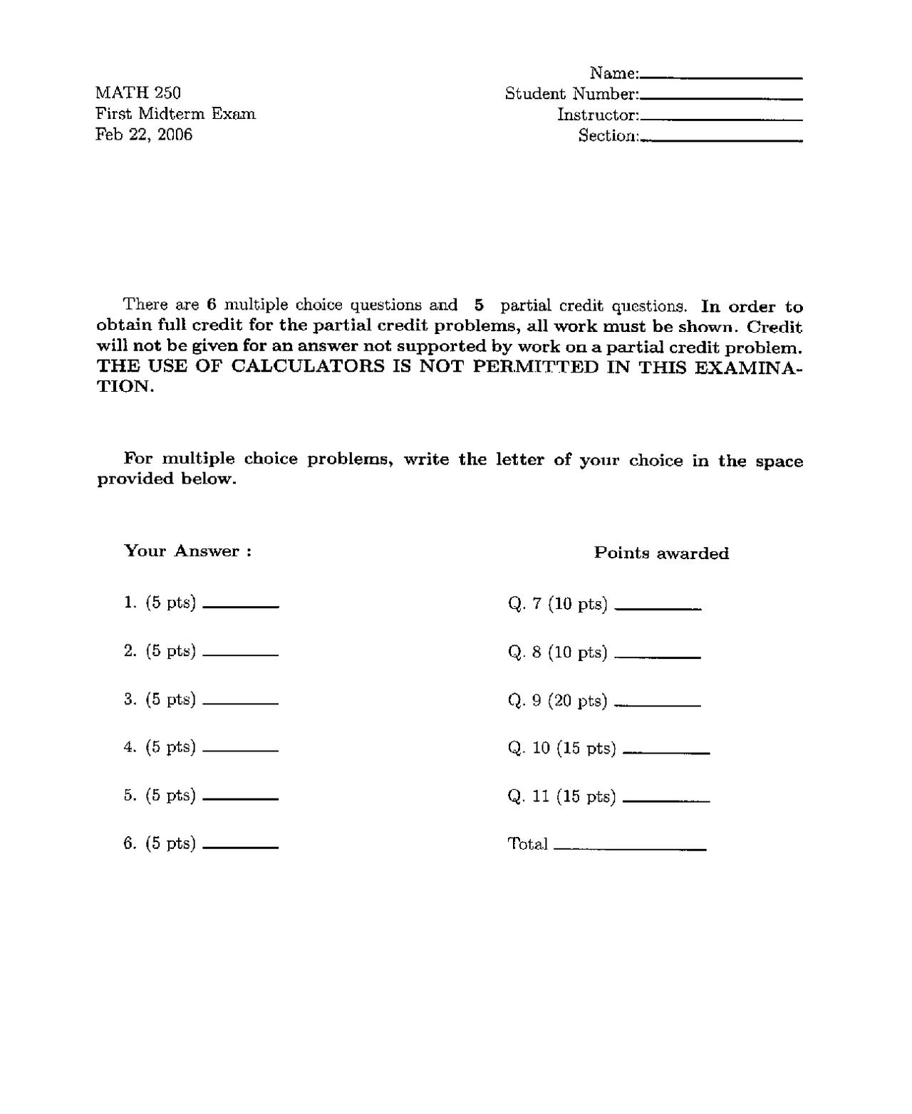 11 Multiple Choice Questions of - Ordinary Differential Equations ...