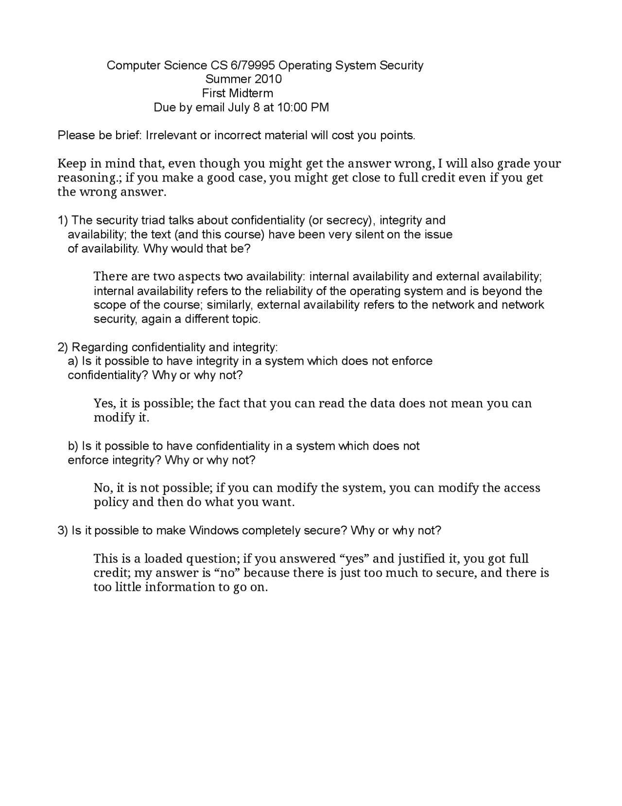 Midterm Exam 1 With 8 Solved Questions St Optical Networking Cs 69995 Exams Computer