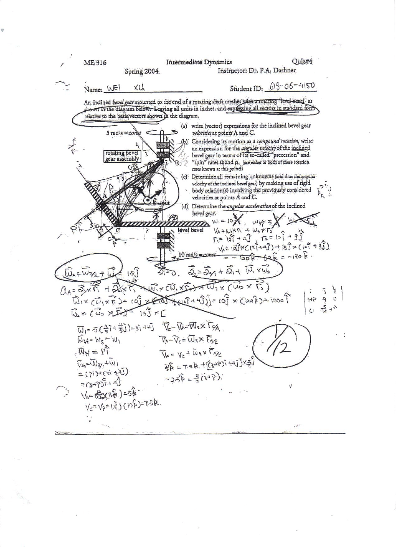 Expressing All Vectors In Standard Form On Intermediate Dynamics Me