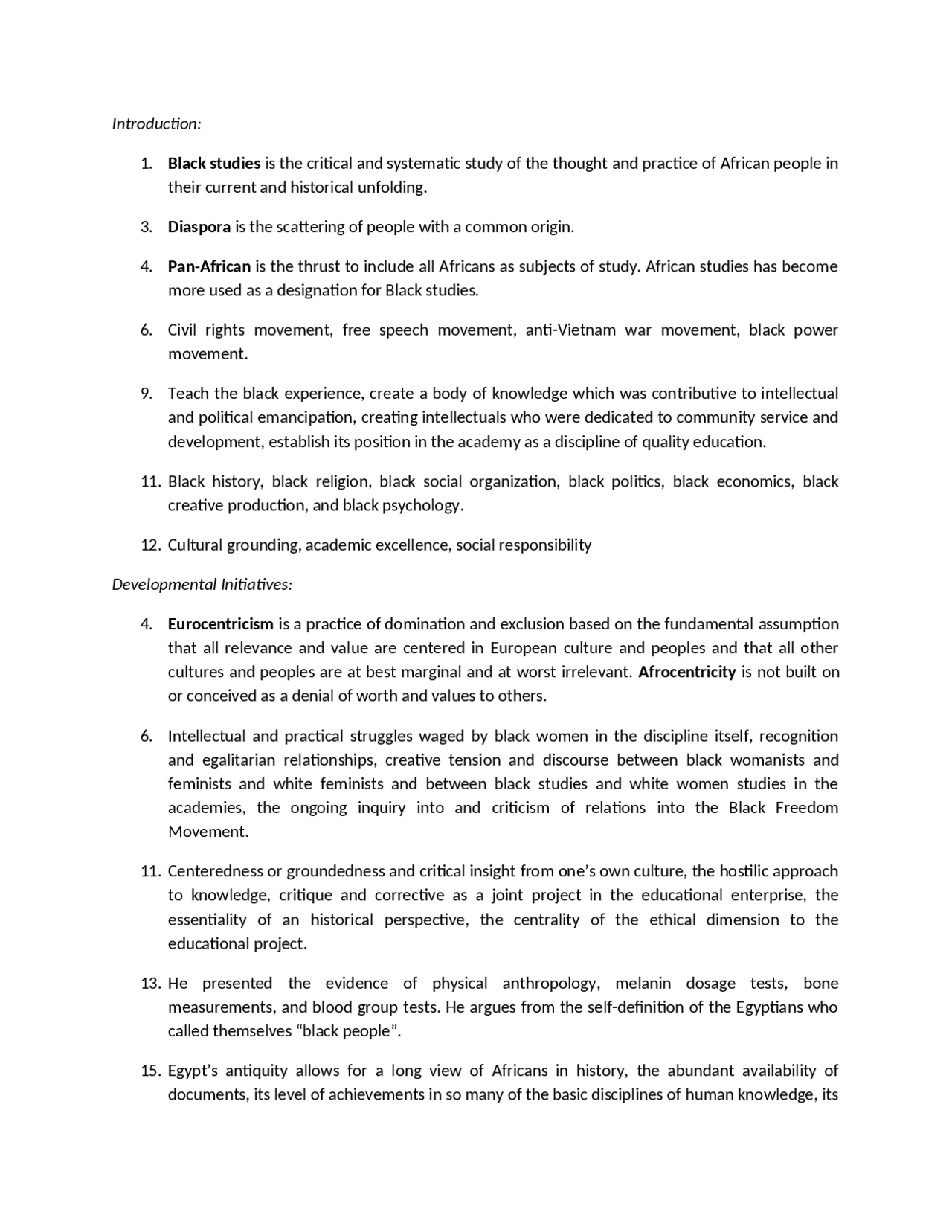 Midterm 1 Study Guide - Introduction to African-American and African ...