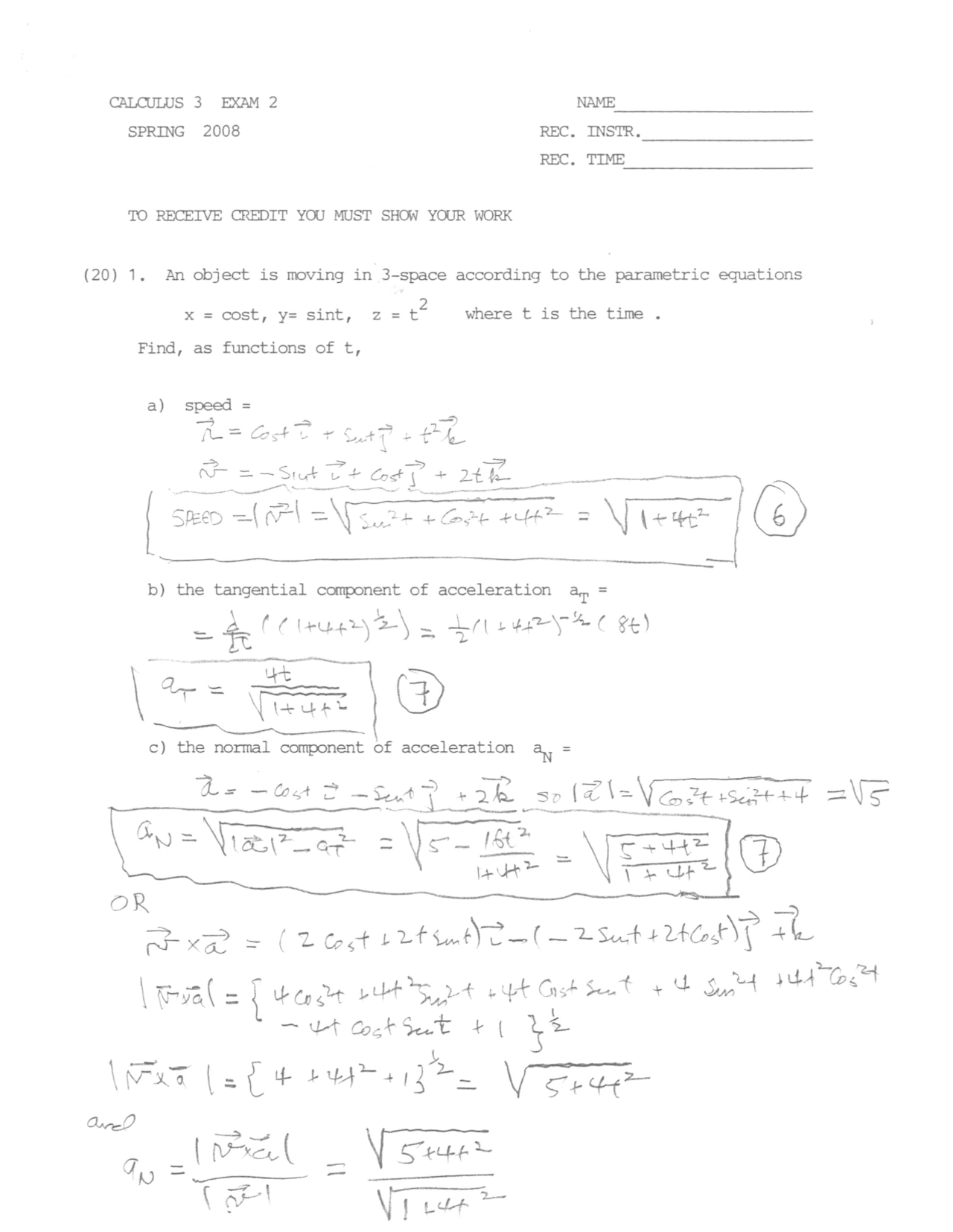 Questions With Resolutions For Analytical Geometry And Calculus 3