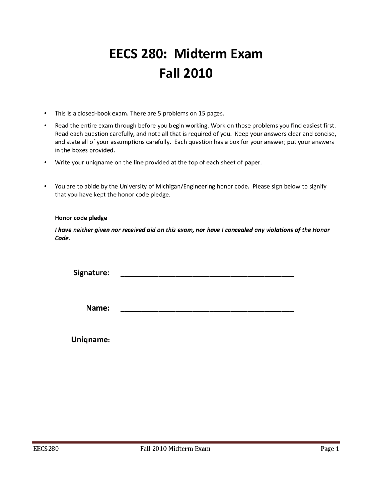 5 Solved Problems On Progress And Data Structures Midterm Exam Eecs