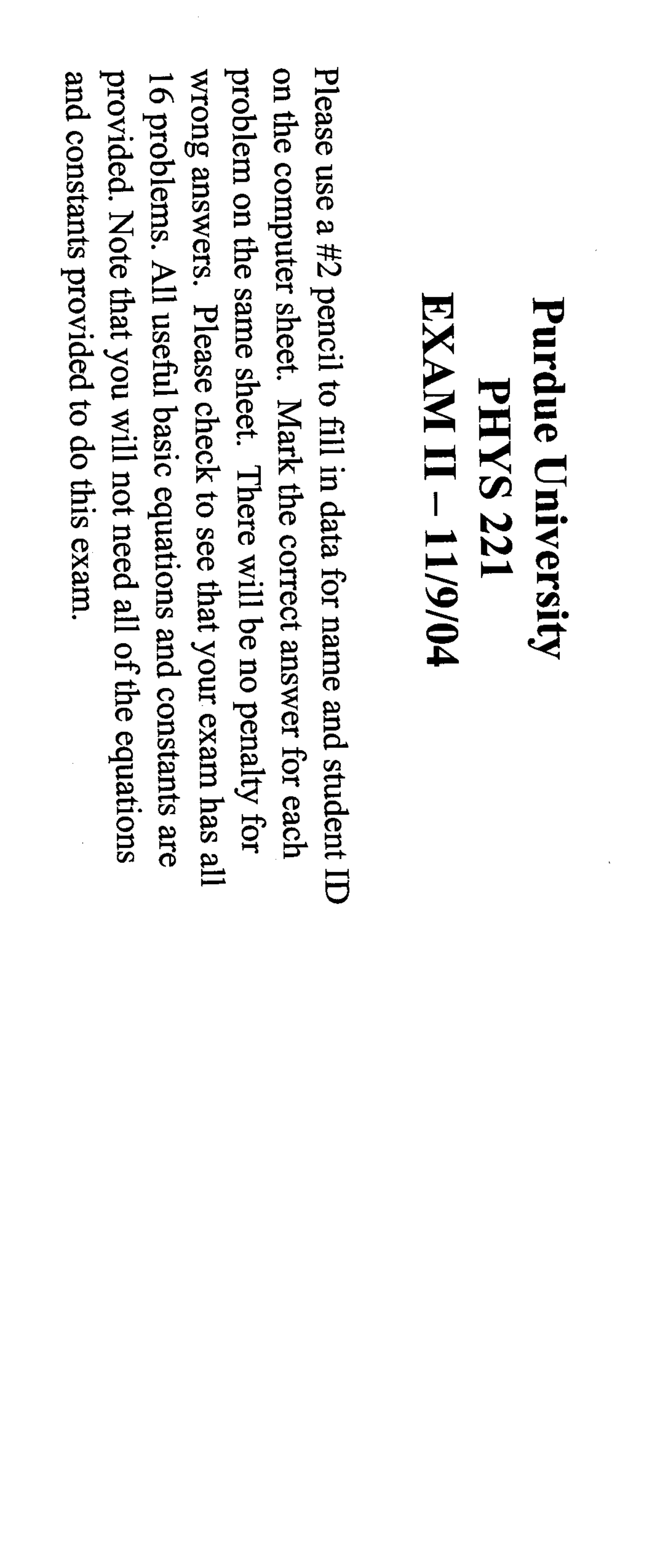 16 Solved Problems On General Physics L Exam 2 Phys 22100 Docsity