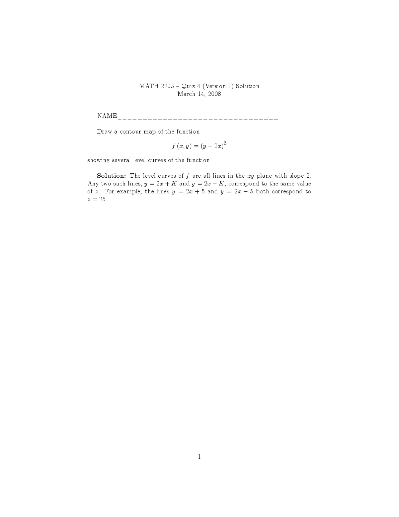 Solved Problem on the Counter Map Functions - Quiz 4 | MATH 2203 - Docsity