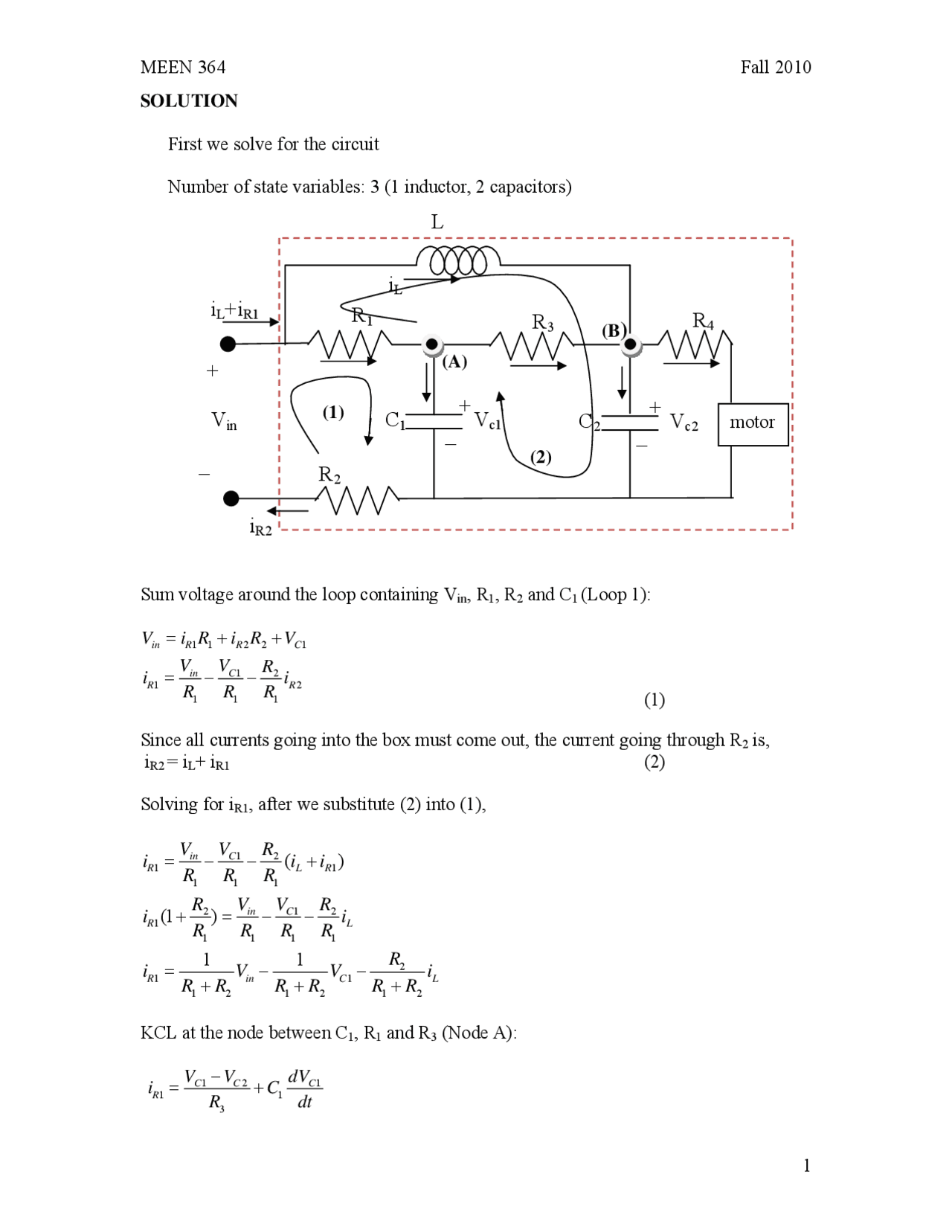 Final Exam With Solutions For Dynamic Systems And Controls Meen 364