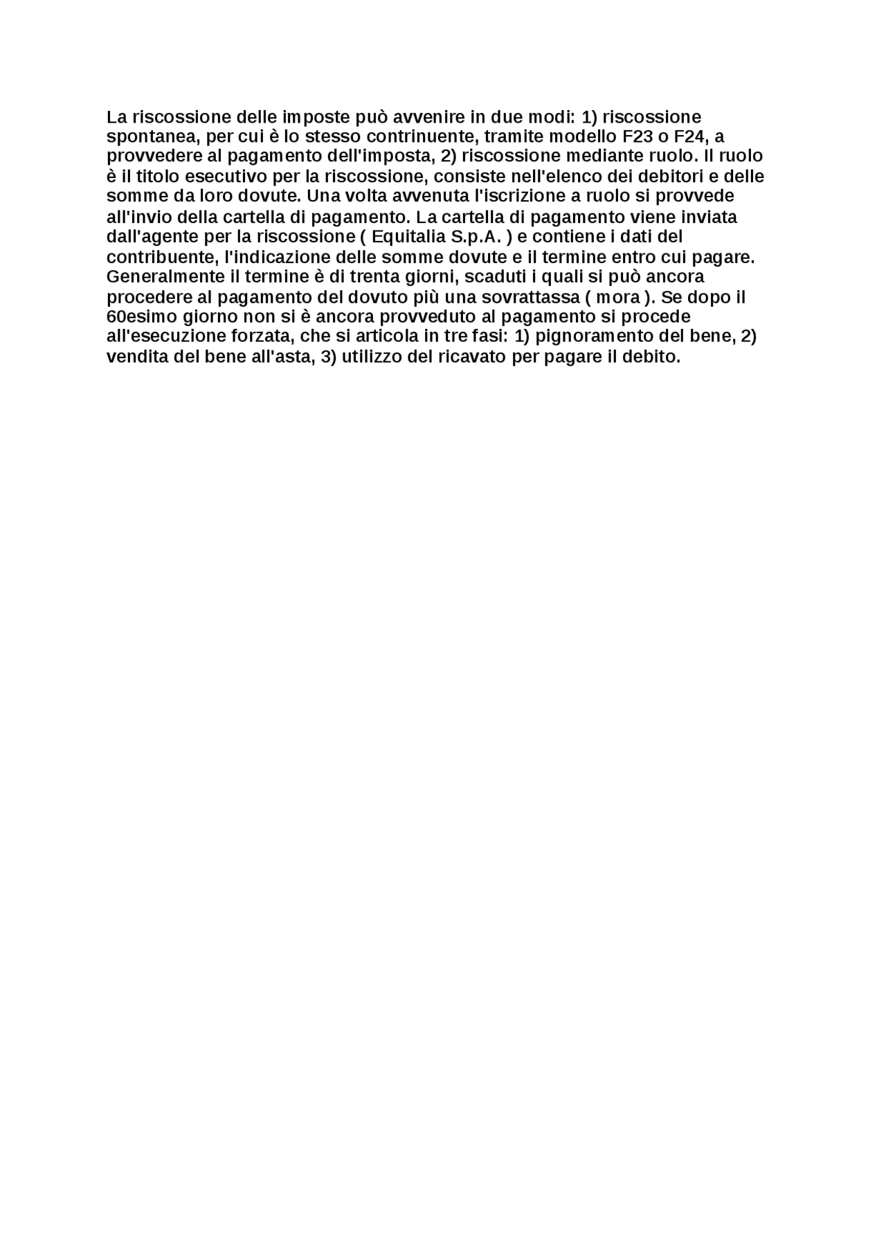 La Riscossione Delle Imposte Docsity