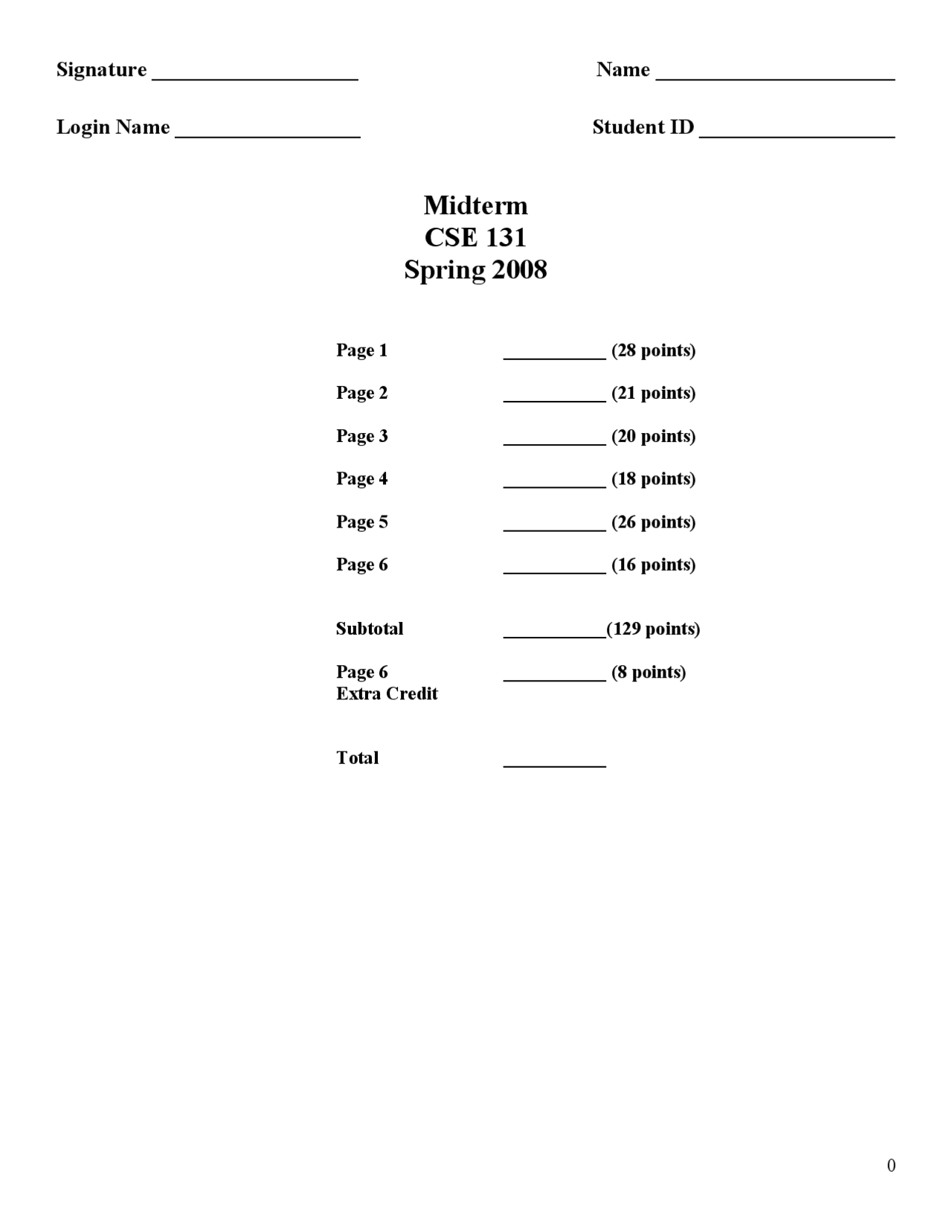 Midterm Practice Questions Compiler Construction Cse 131 Exams Computer Science Docsity