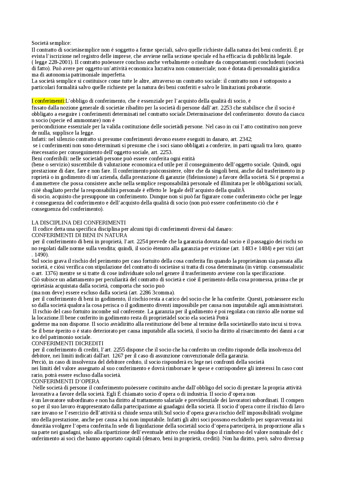 Società Semplice Docsity
