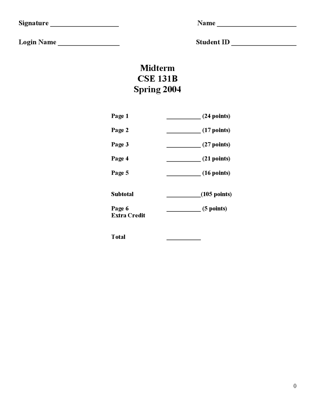 5 Solved Problems On Compiler Construction Midterm Exam Cse 131