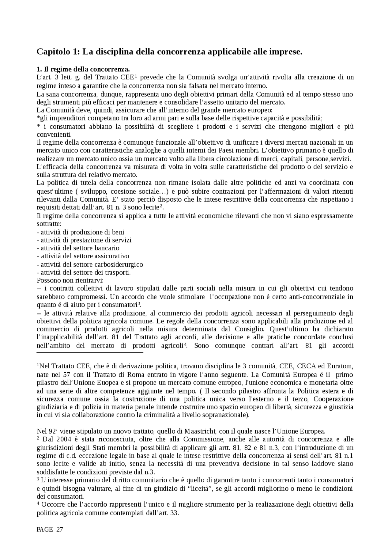 La concorrenza - Docsity