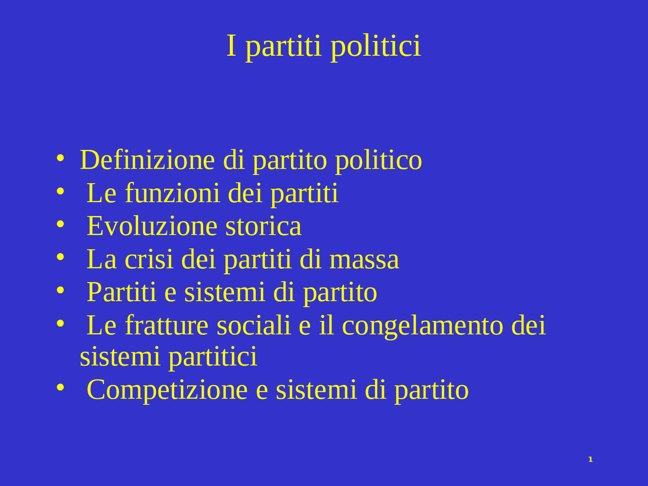 I Partiti Politici Docsity