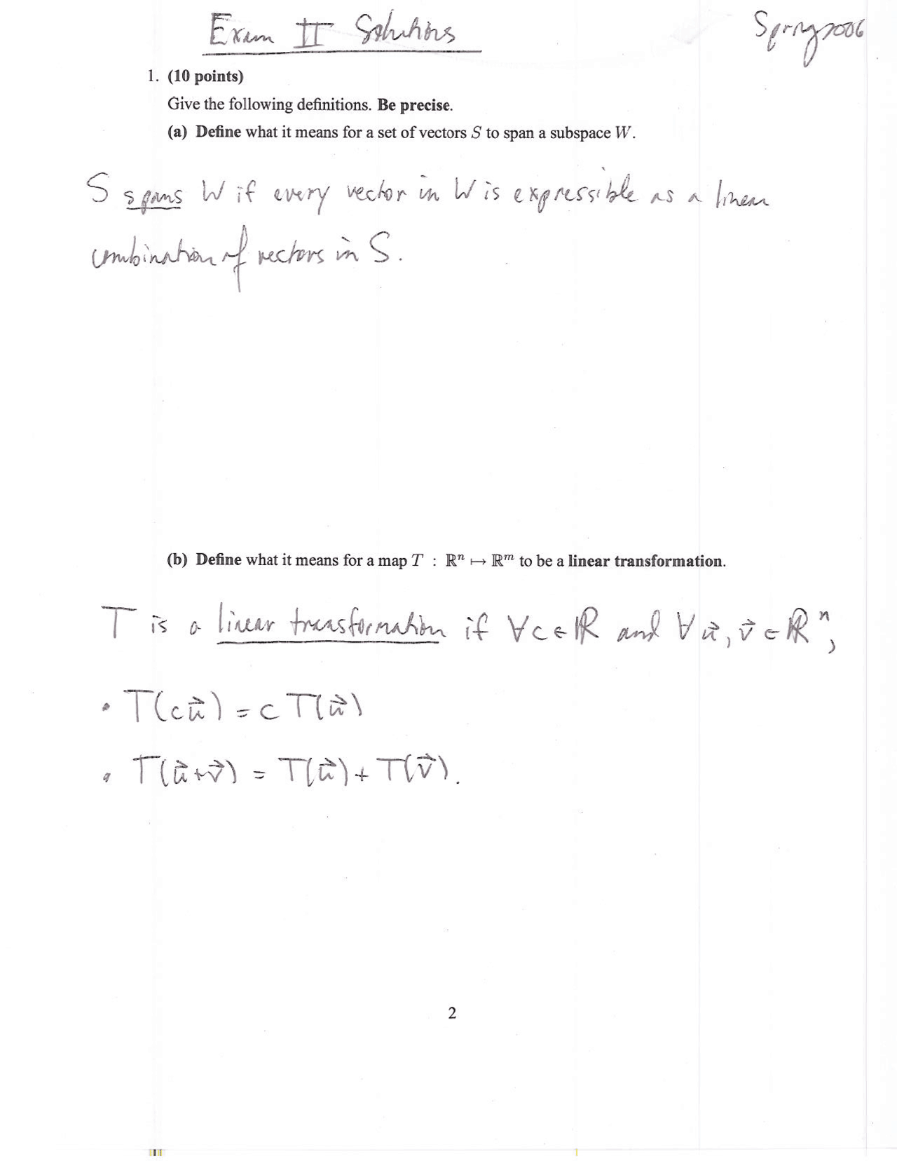 8 Solved Problems On Linear Algebra Examination 2 MATH 544 Docsity 8 Solved Problems On Linear Algebra Examination 2 MATH 544 Docsity