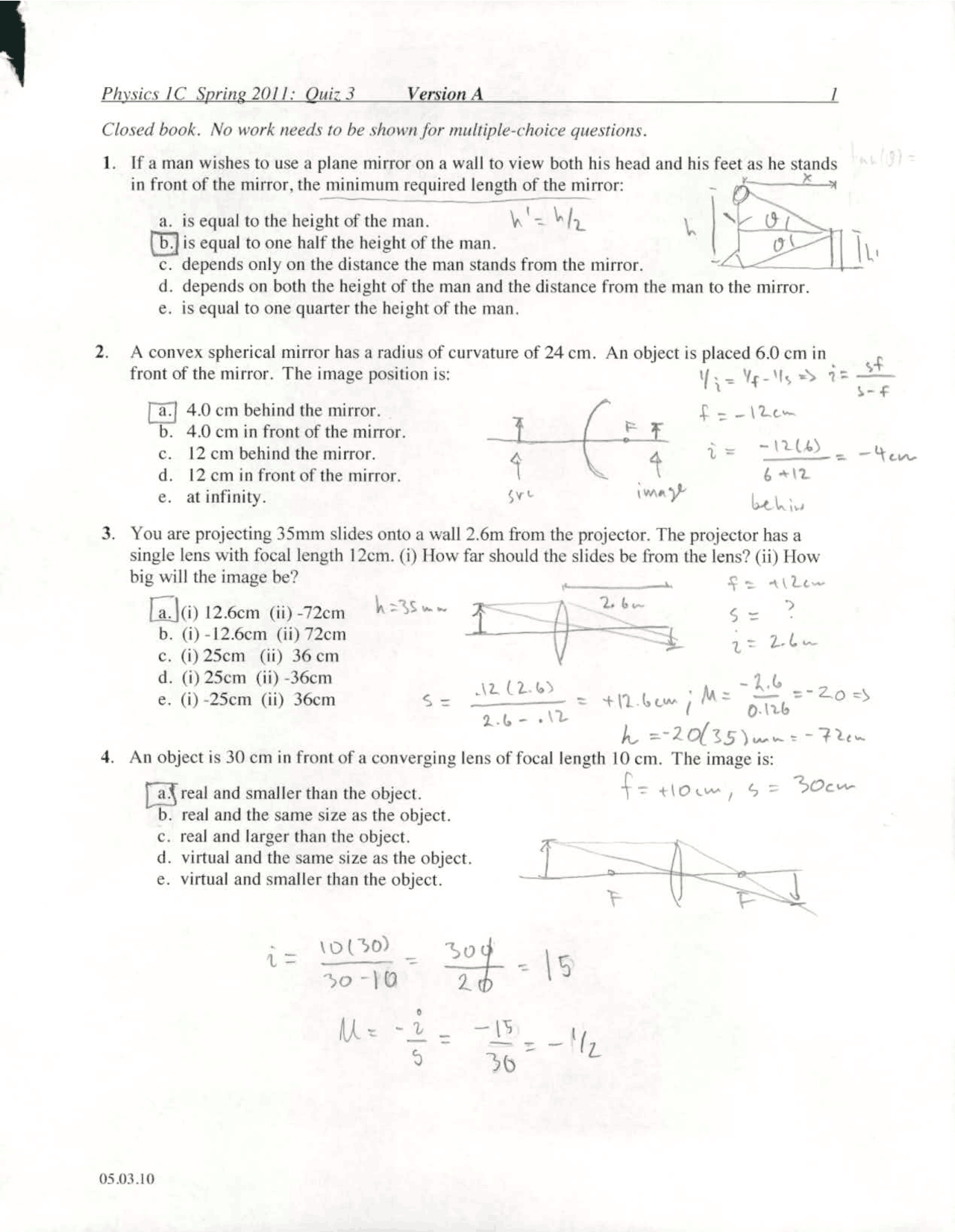 10 Solved Questions For Quiz 3 Wave Optics And Modern Physics Phys