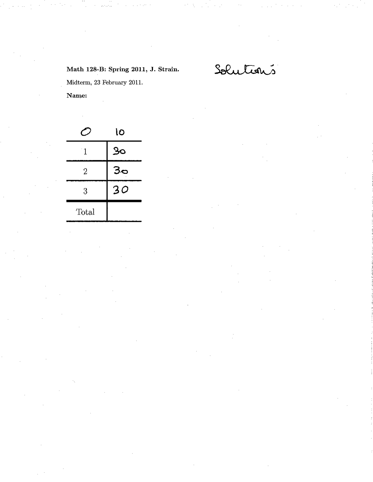 3 Problems With Answer Midterm Exam Numerical Analysis Math 128b Exams Mathematical