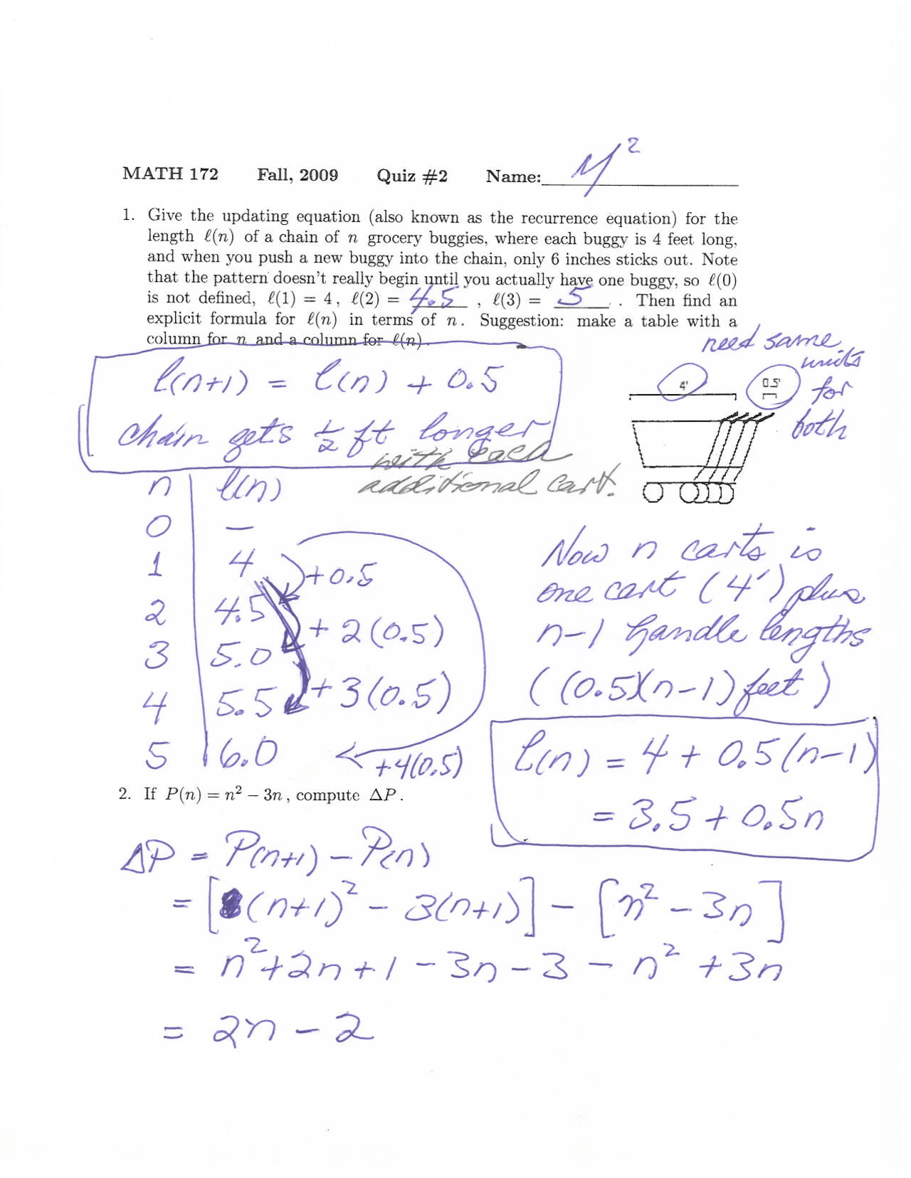 Quiz 2 With Answers Mathematical Modeling For Life Sciences Math