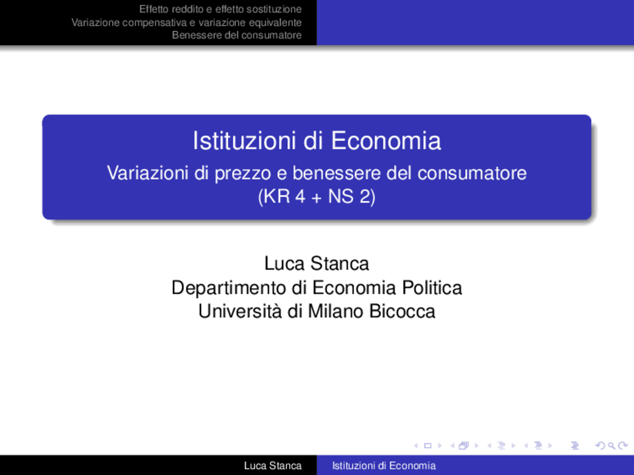 Effetto Reddito E Sostituzione Docsity