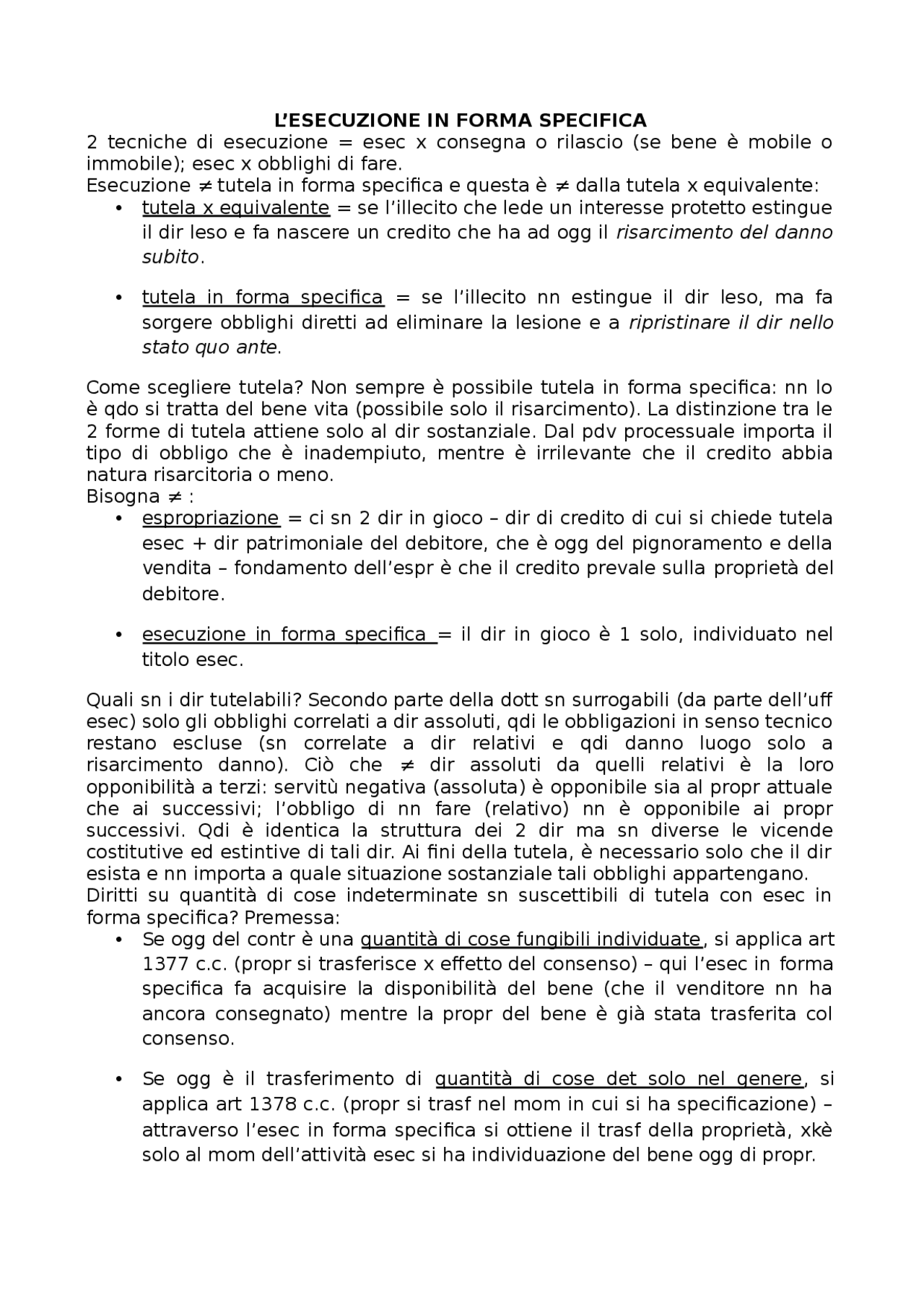 Esecuzione Civile Luiso Schemi Parte 2 Docsity