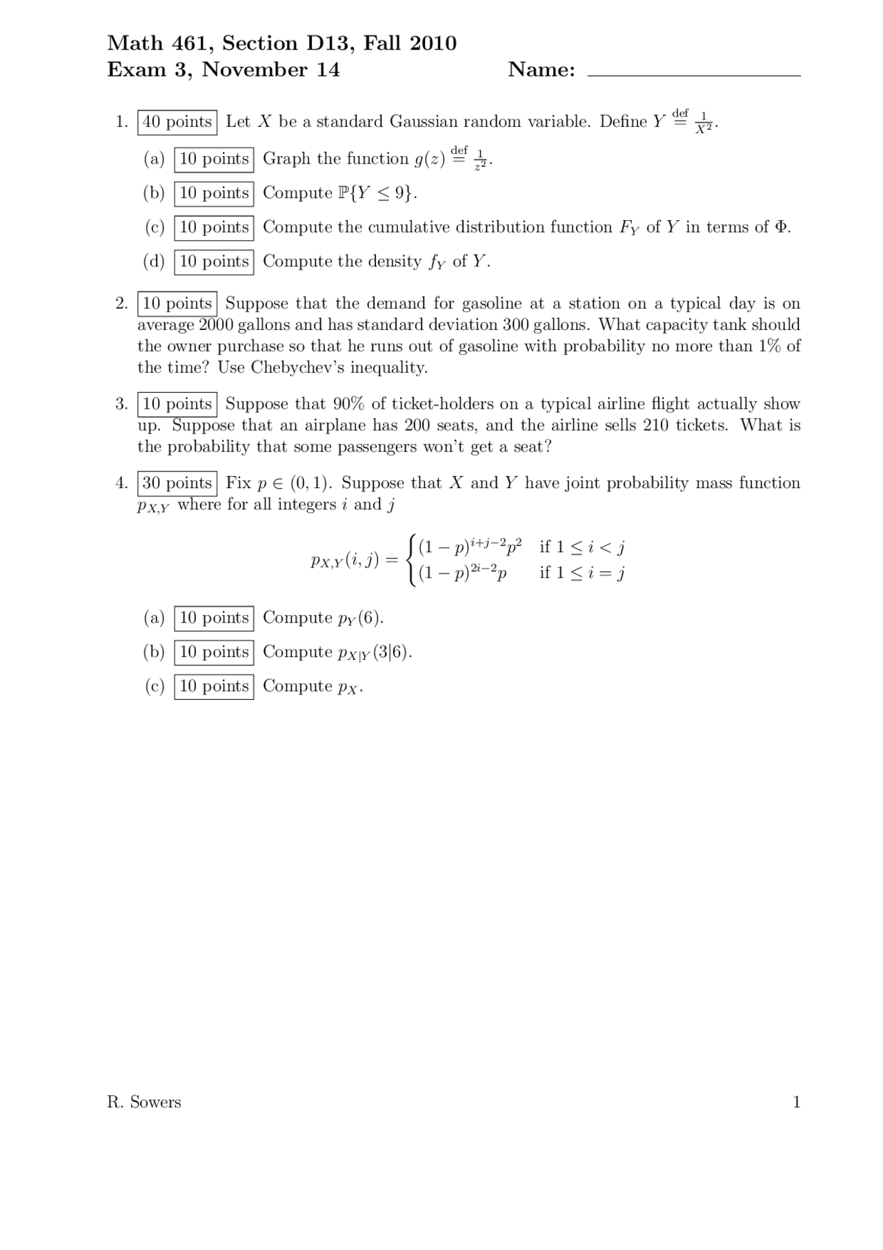 4 Solved Problems On Cumulative Distribution Functions Exam 3 Math